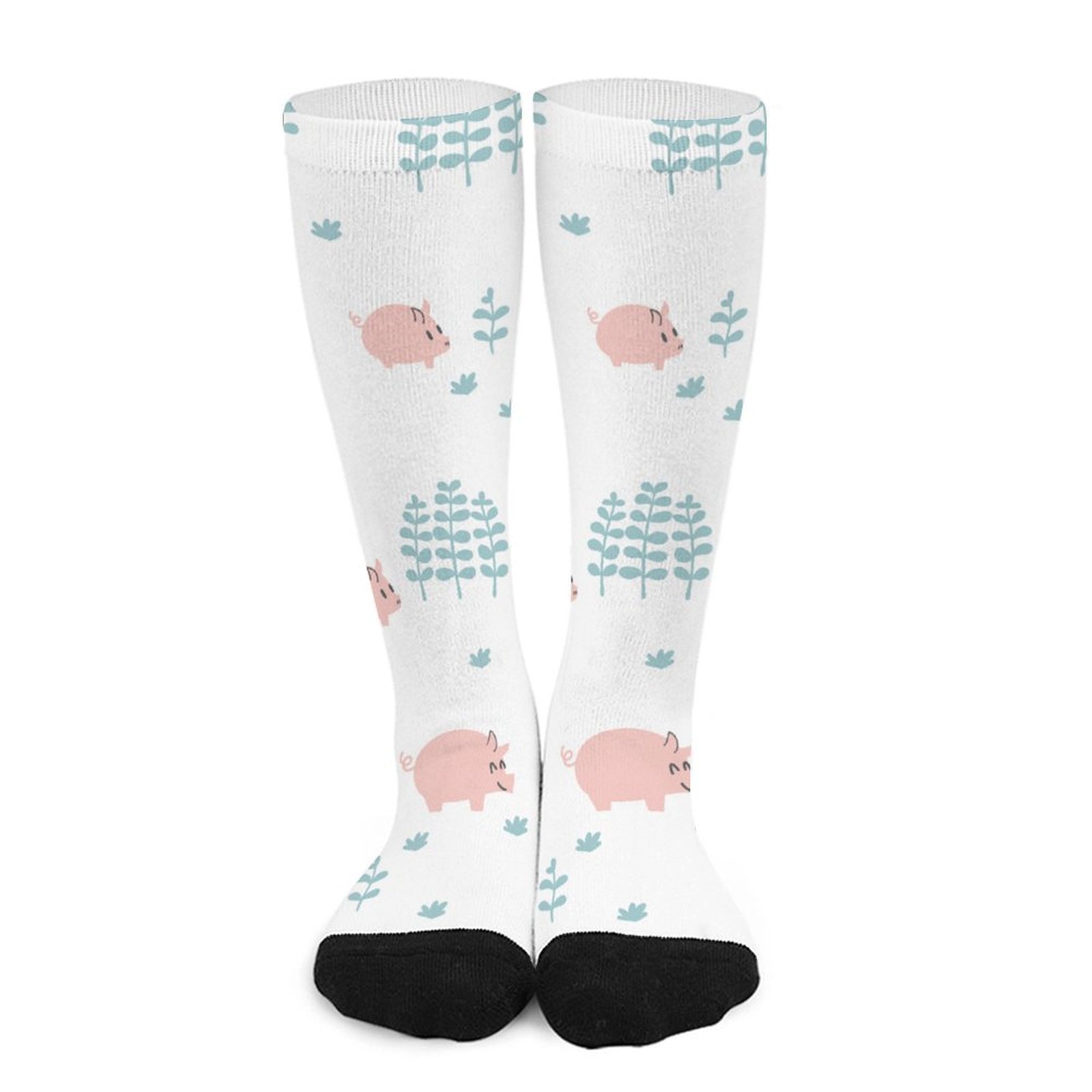 GZHJMY High Elasticity Compression Socks for Adult, Cute Pig Farm ...
