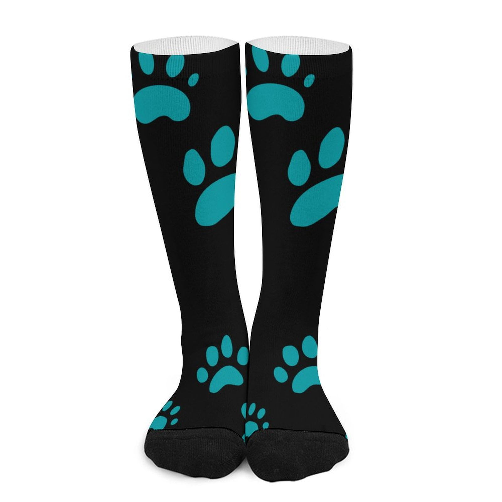 GZHJMY High Elasticity Compression Socks for Adult, Dog Paw Print High ...