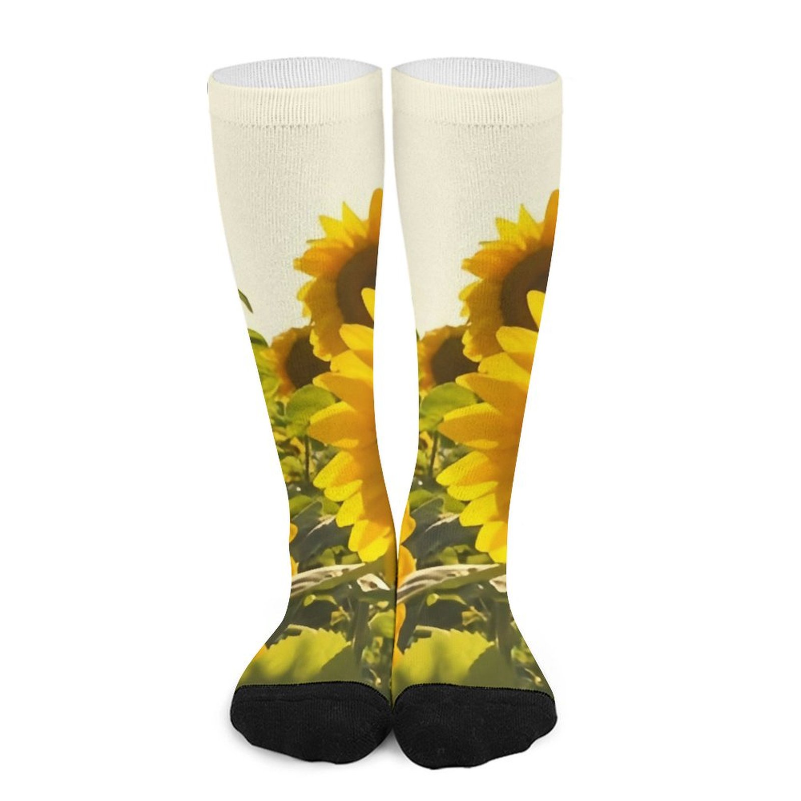 GZHJMY High Elasticity Compression Socks for Adult, Sunflower Field ...