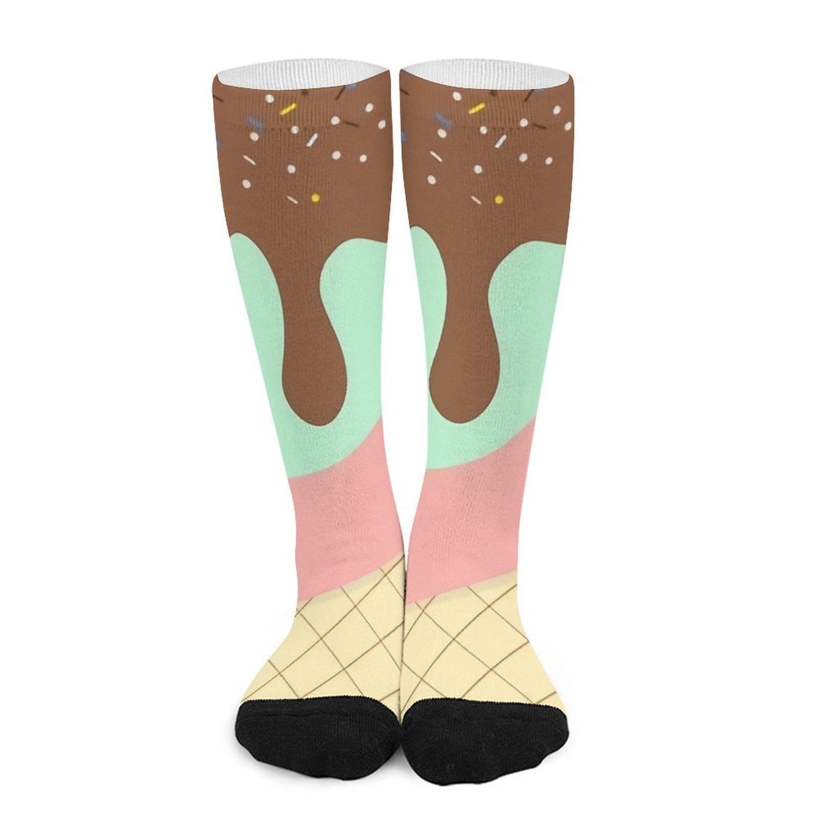 GZHJMY High Elasticity Compression Socks for Adult, Sweet Ice Cream ...