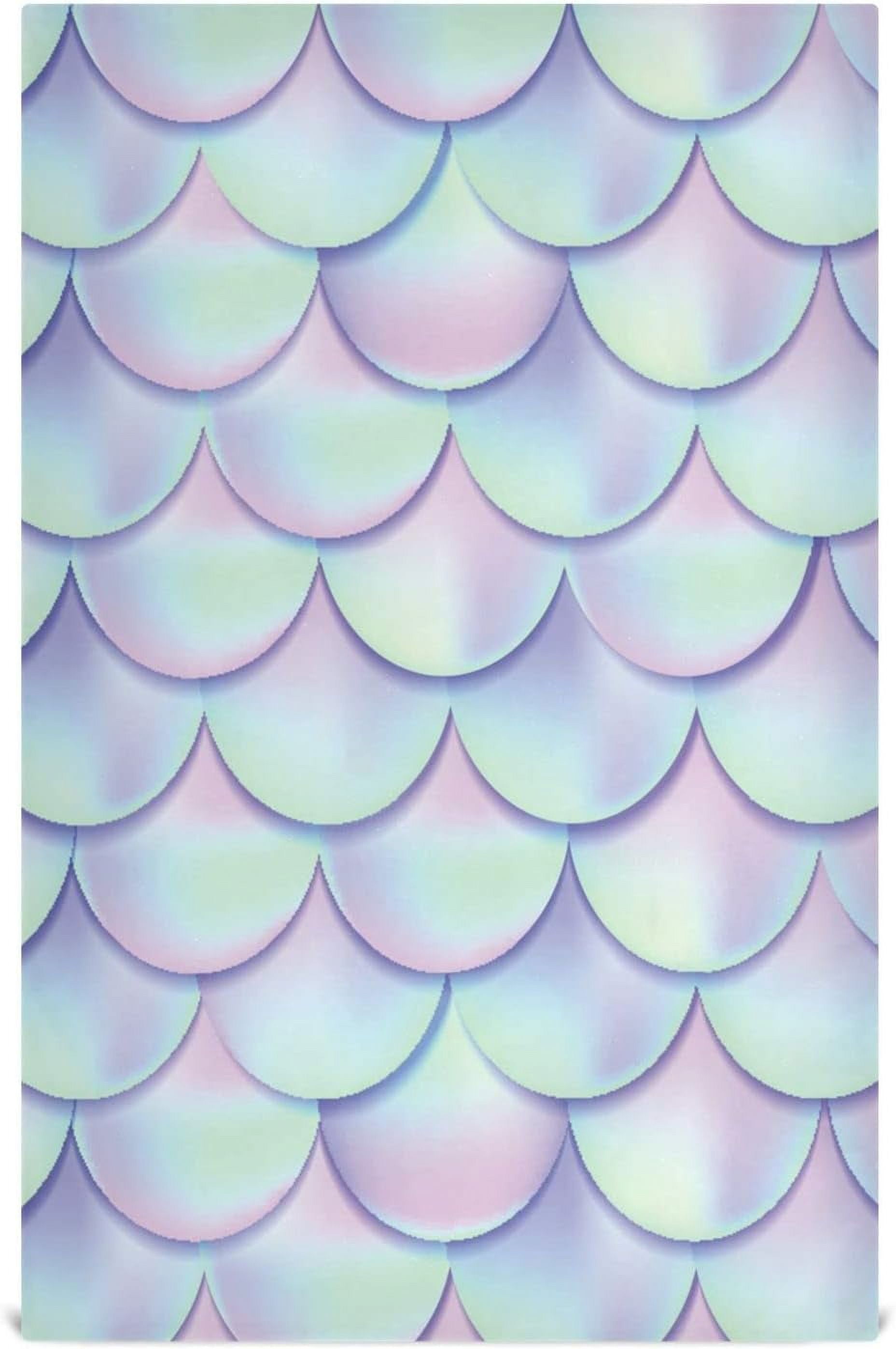 GZHJMY Holographic Mermaid Scale Kitchen Towels Set of 1 Dishcloths ...