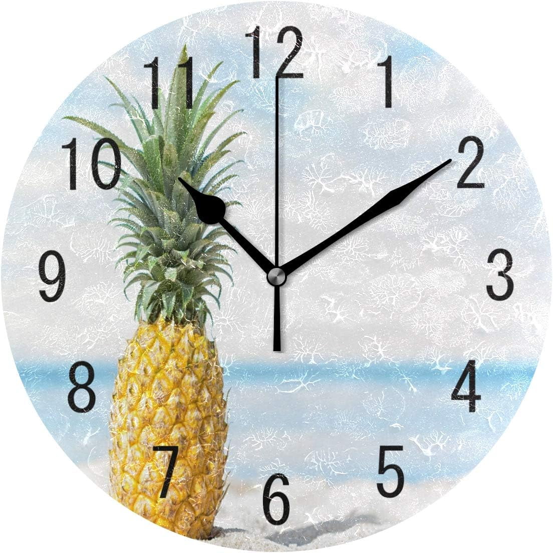 GZHJMY Home Decor Summer Beach Pineapple Fruit Tropical Scenery Round ...