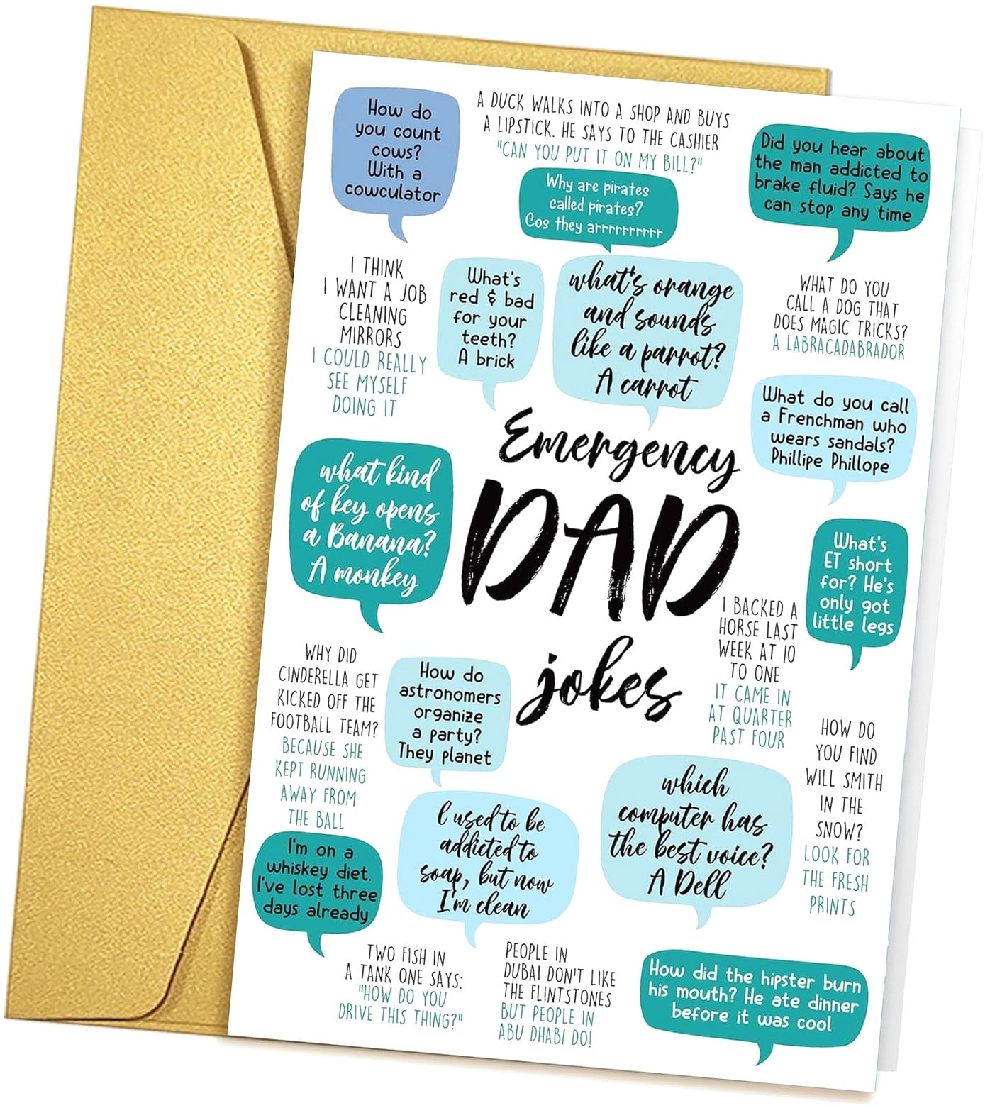 GZHJMY Humorous Dad Birthday Card, Funny Birthday Card for Fathers, Dad ...