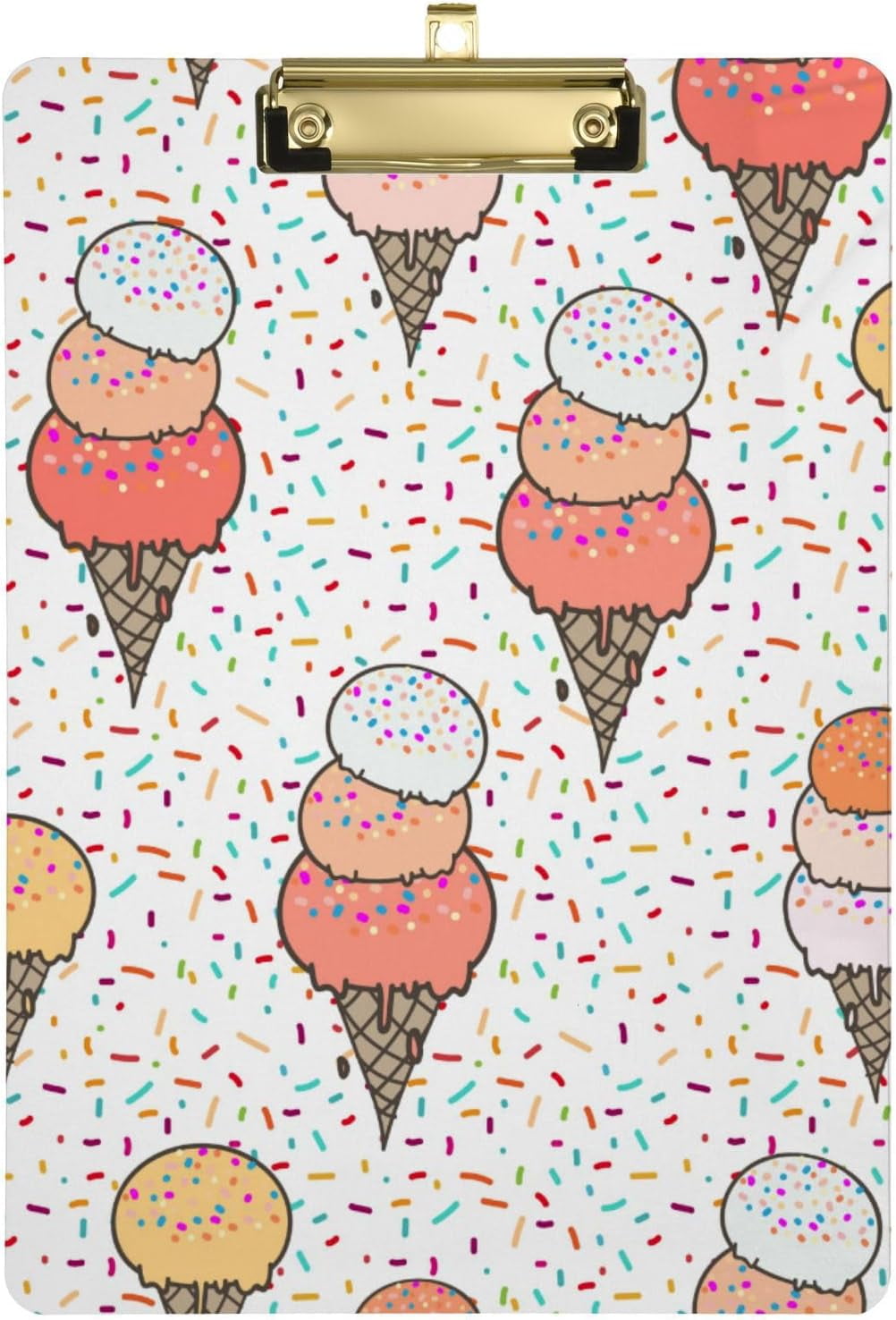 GZHJMY Ice Cream Clipboard A4 Standard Size Decorative Clipboard with ...