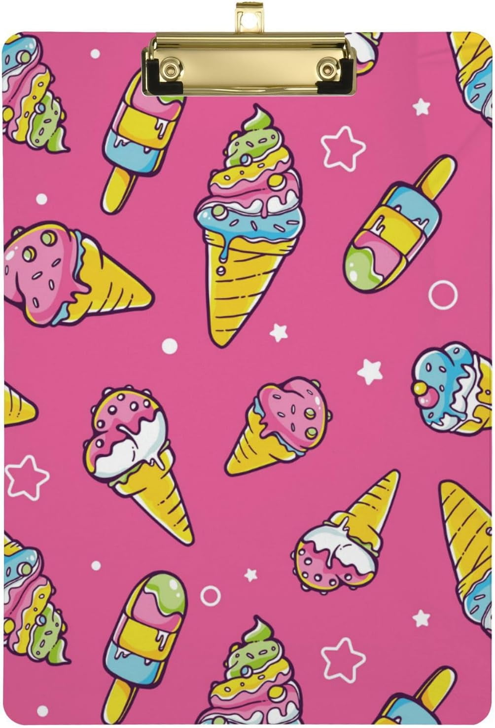 GZHJMY Ice Cream Clipboard A4 Standard Size Decorative Clipboard with ...