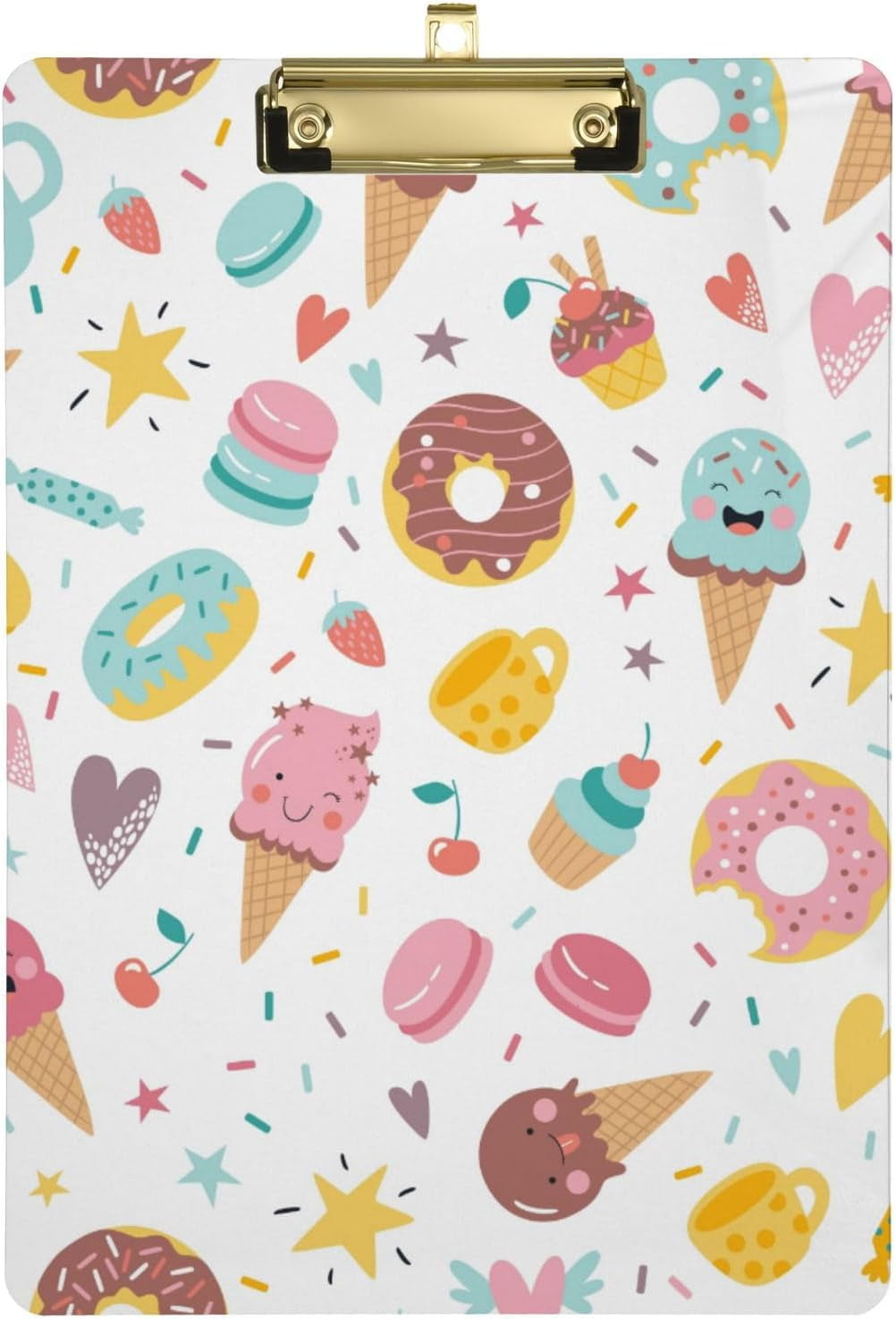 GZHJMY Ice Cream Clipboard A4 Standard Size Decorative Clipboard with ...