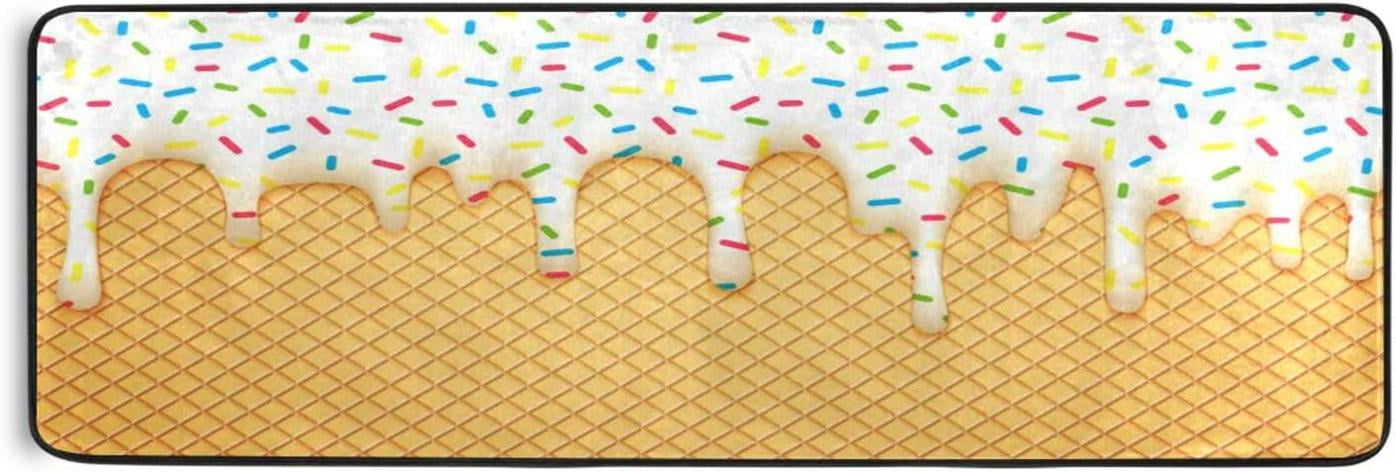 GZHJMY Ice-Cream Runner Rug 72"x24",Non-Slip Anti Fatigue Comfort Floor ...