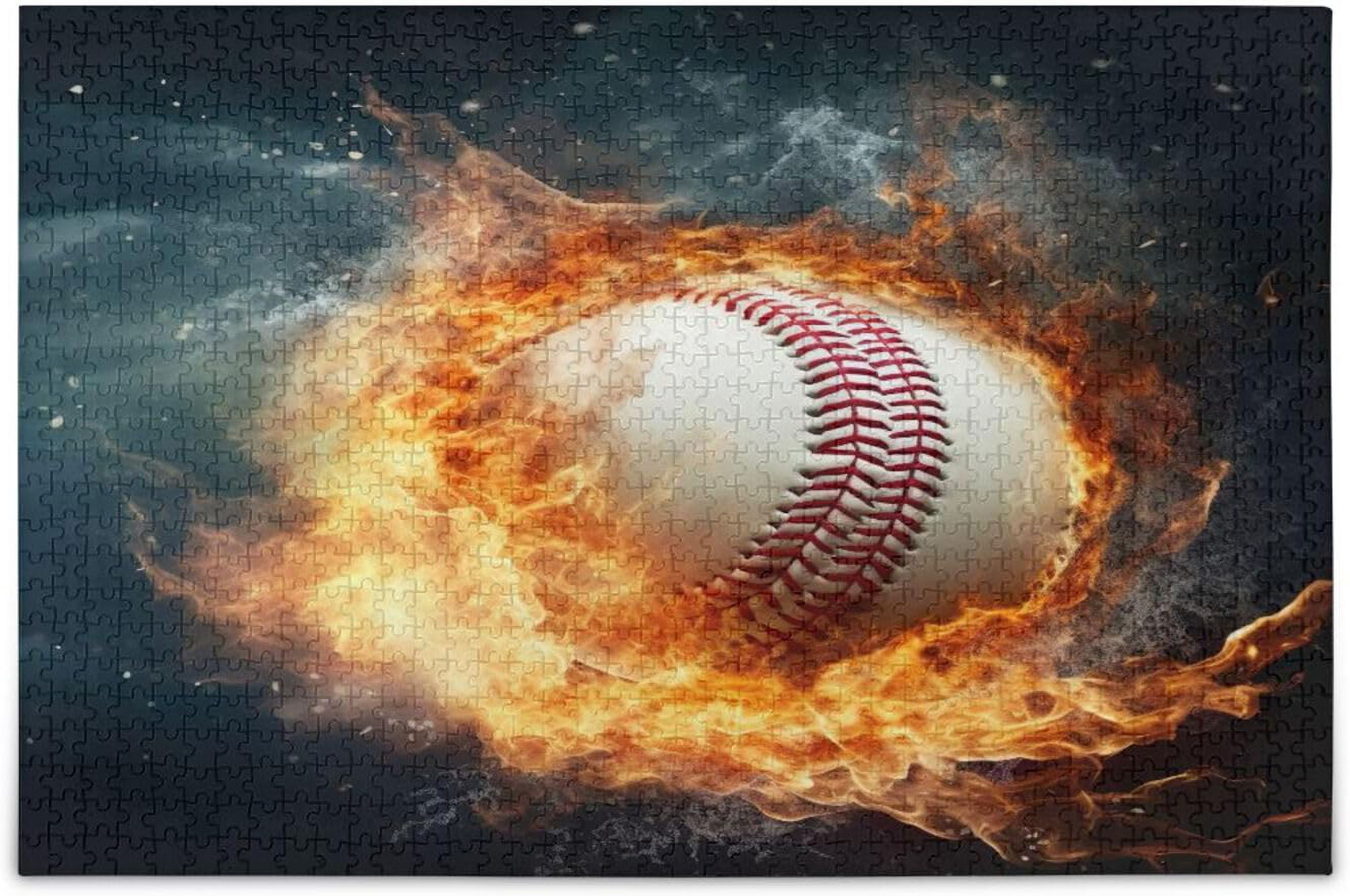 GZHJMY Ice Fire Baseball Jigsaw Puzzles for Adults 500 Pieces ...