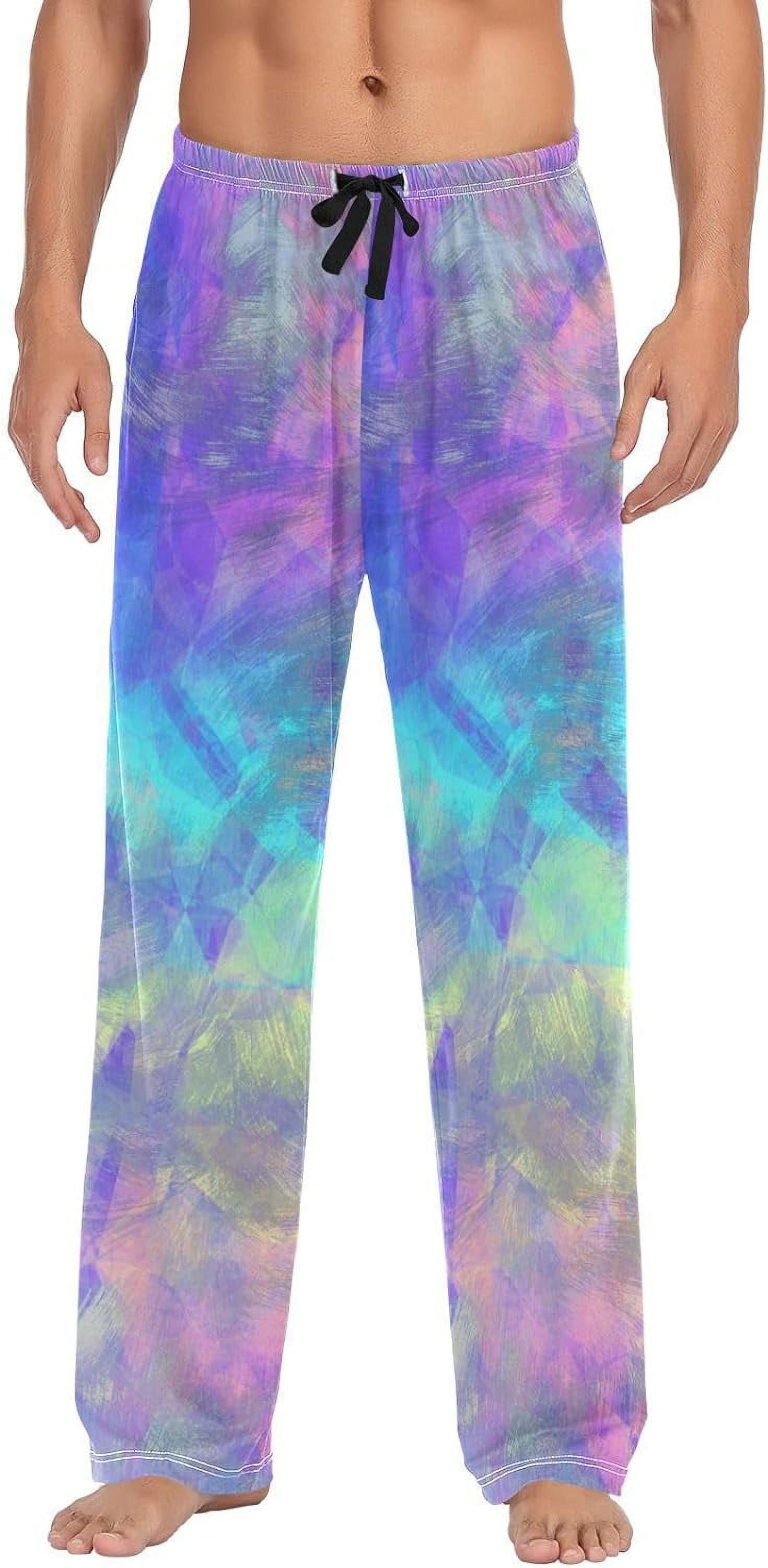GZHJMY Iridescent Men's Pajama Pants, Soft and Comfortable Lounge Sleep ...