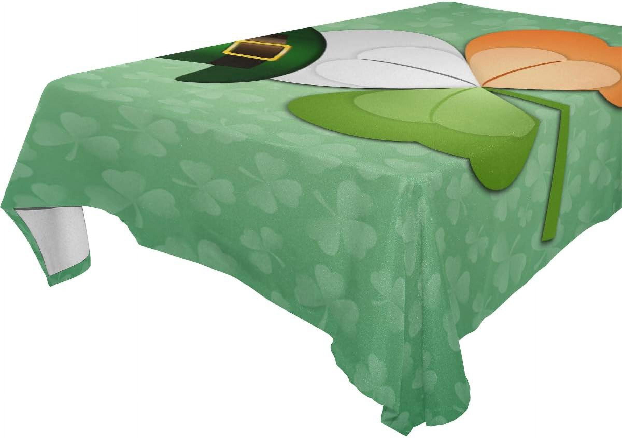 GZHJMY Irish St.Patrick's Day Shamrock Rectangle Tablecloth 60"(W) x ...