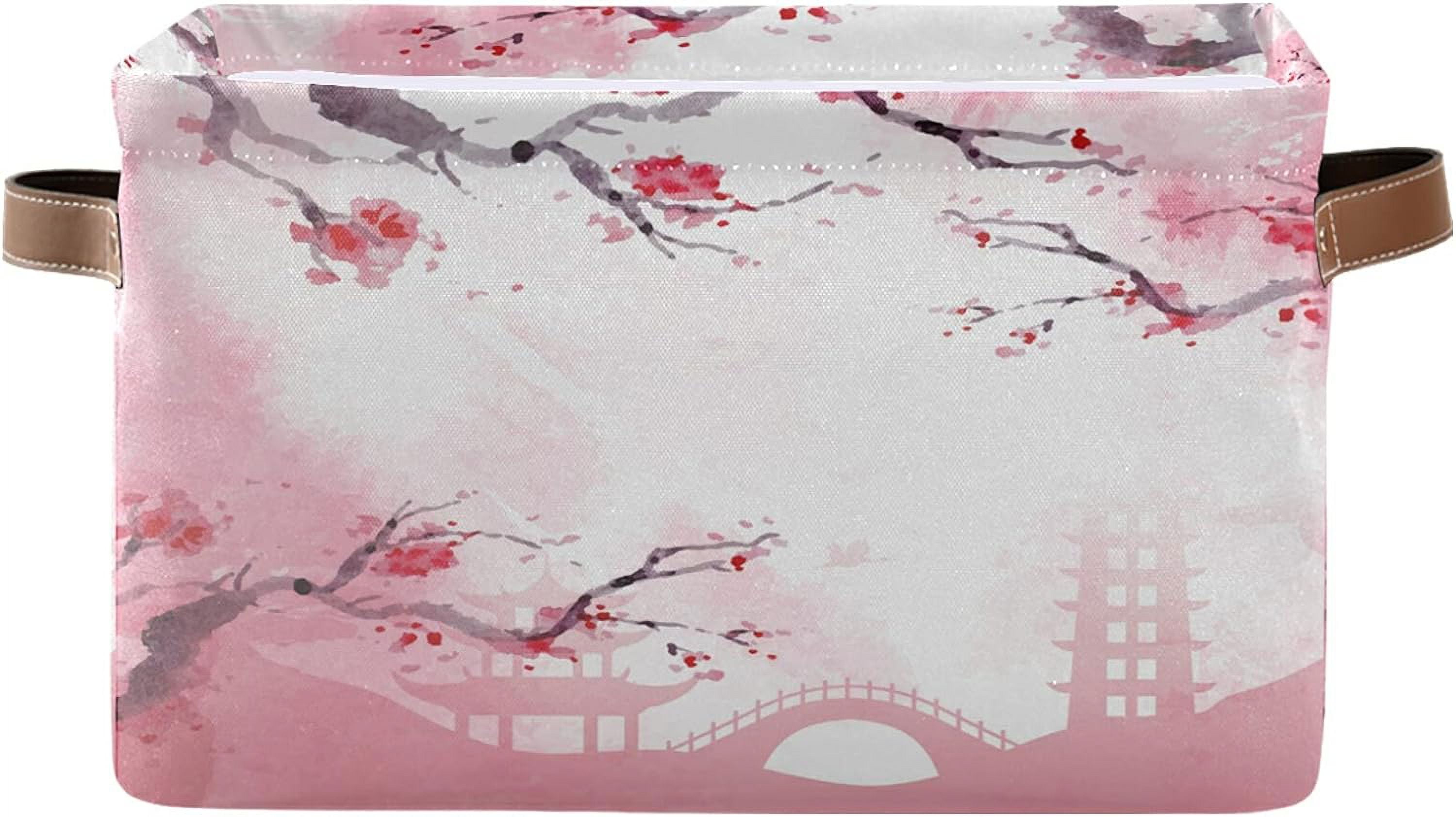 GZHJMY Japanese Cherry Blossom Storage Bin for Toy Storage Basket Dirty ...