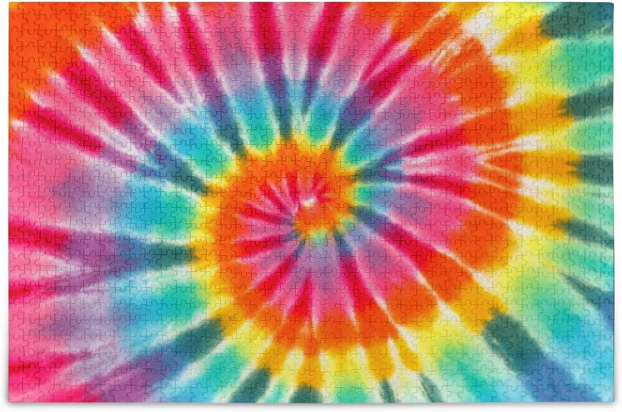 GZHJMY Jigsaw Puzzles for Adults 500 Pieces Tie Dye Puzzle Buffalo ...