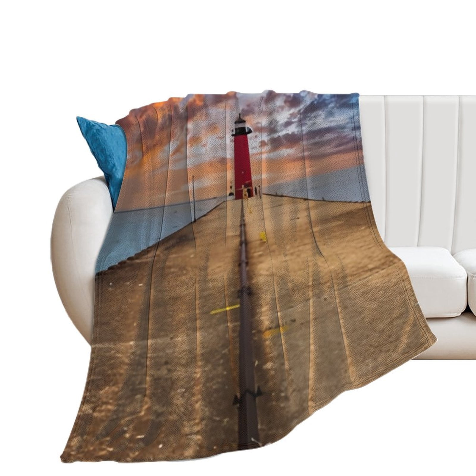 GZHJMY Kenosha Lighthouse View City Wisconsin Throw Blankets, 60×80 ...