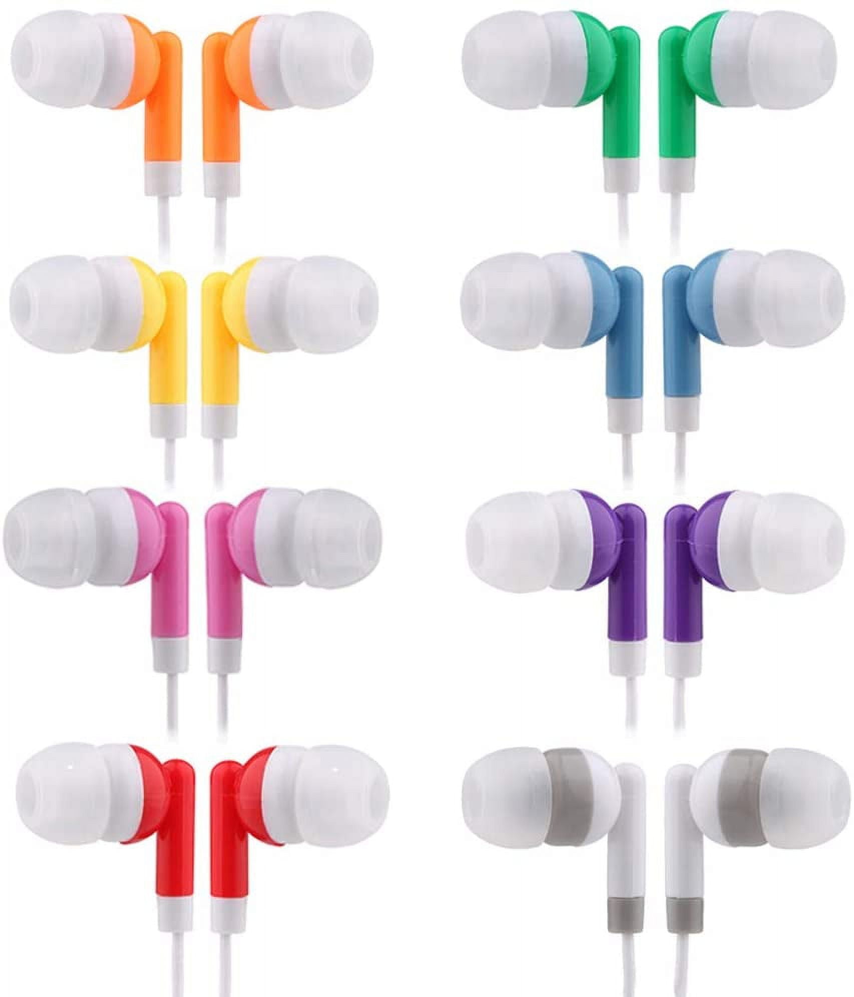 GZHJMY Kids Bulk Earbud Headphones 50 Pack Multi Colored, Individually ...