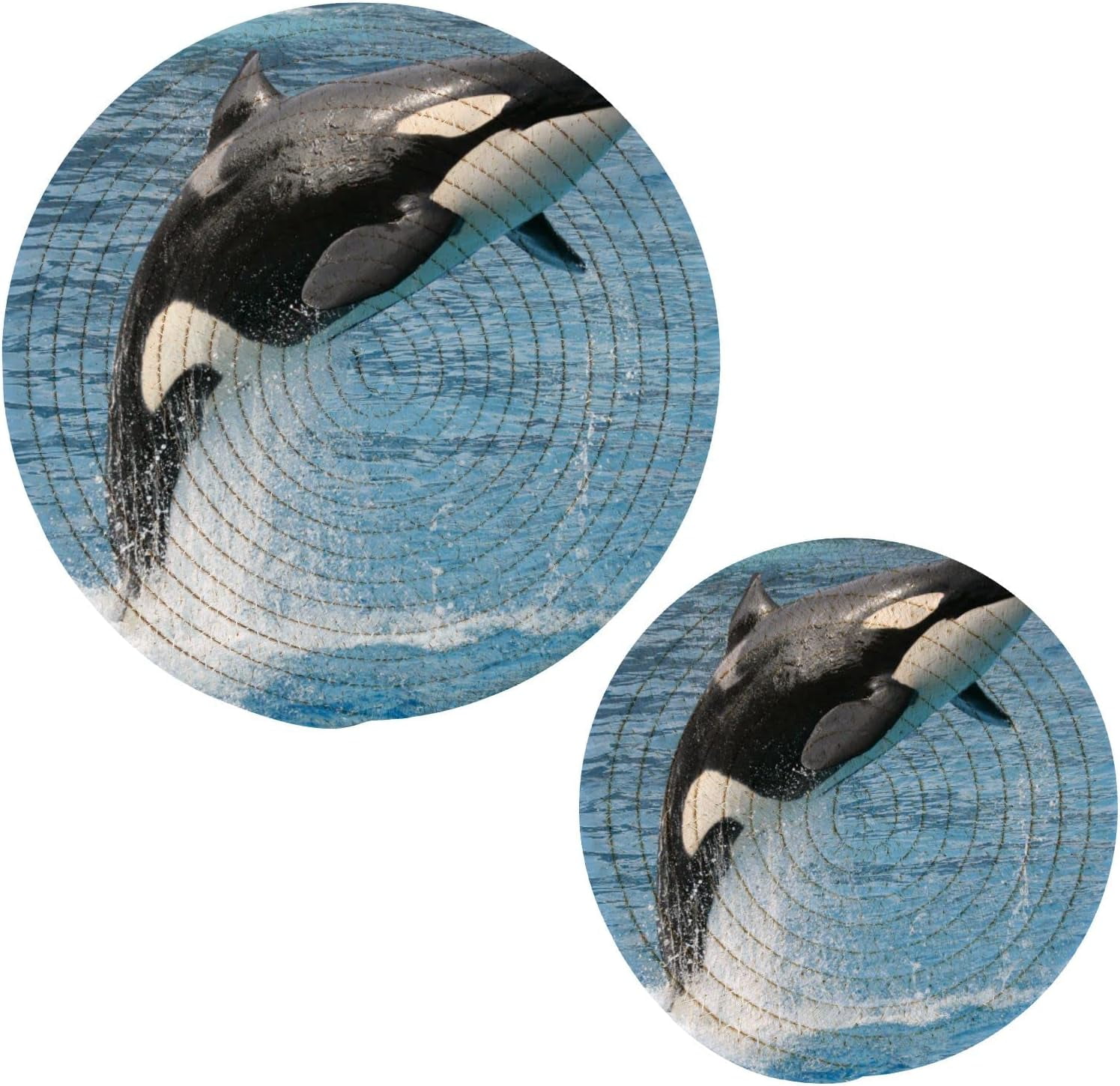 GZHJMY Killer Whale Jumping Out of Sea Water Blue Ocean Pot Holders ...