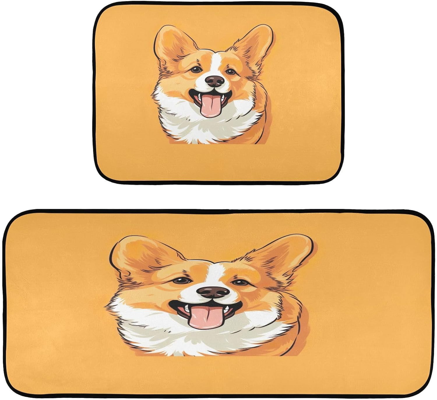 GZHJMY Kitchen Rug Set of 2, Cute Dog Cushioned Anti-Fatigue Kitchen ...