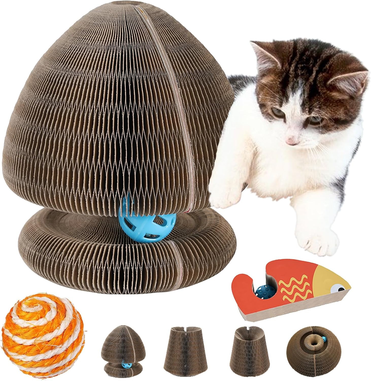 GZHJMY Kitten Curl, Kitten Curl Toy, Magical Kitten Curl Cardboard Toy ...