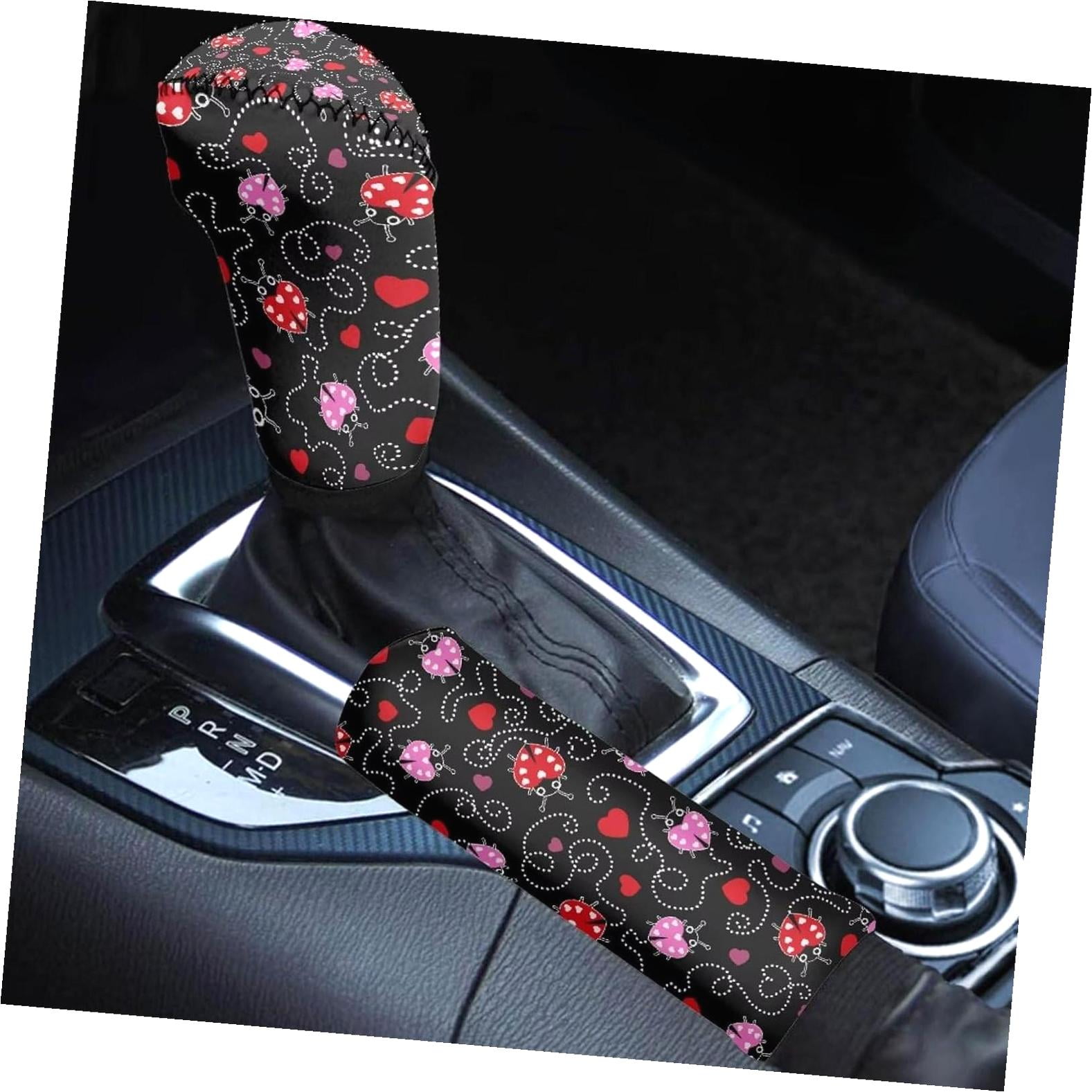 GZHJMY Ladybug Car Handbrake Cover for Women, Soft Car Shift Knob Cover ...