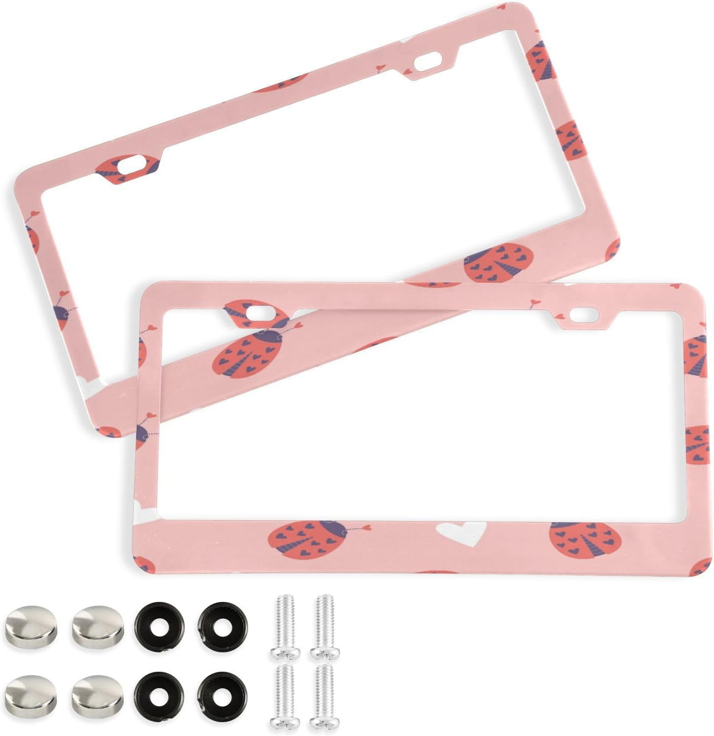GZHJMY Ladybugs License Plate Frames, License Plate Covers, 2 Packs ...