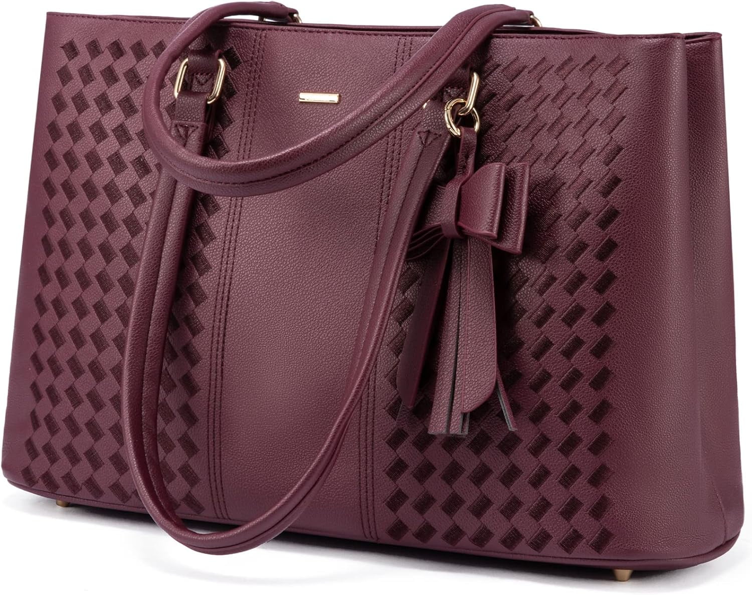 GZHJMY Laptop Bag for Women 15.6 Inch Tote Bags Waterof Leather ...