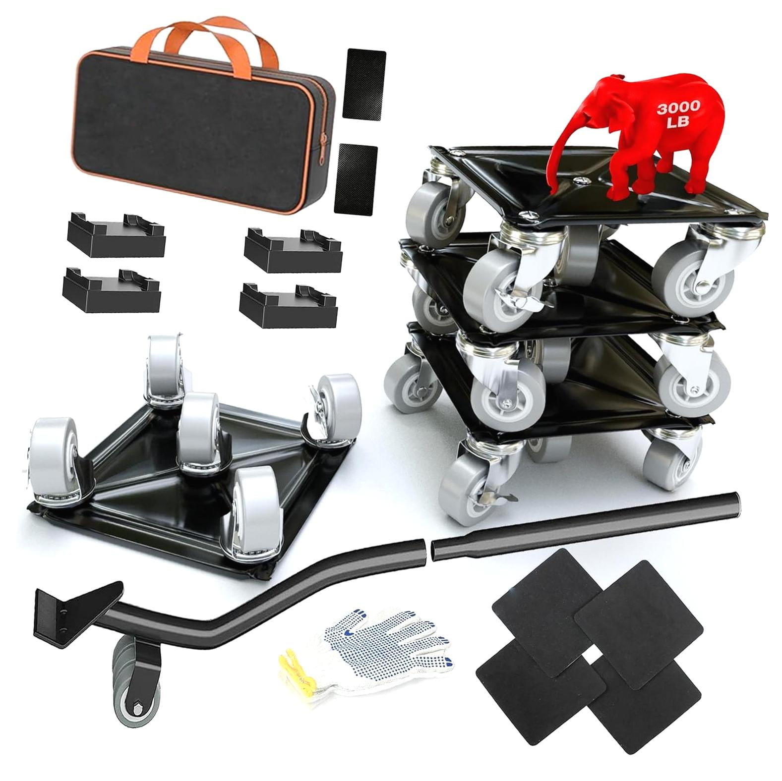 GZHJMY 【Latest Upgrade】 Furniture Dolly - 5-Wheel Movers, 360 ...