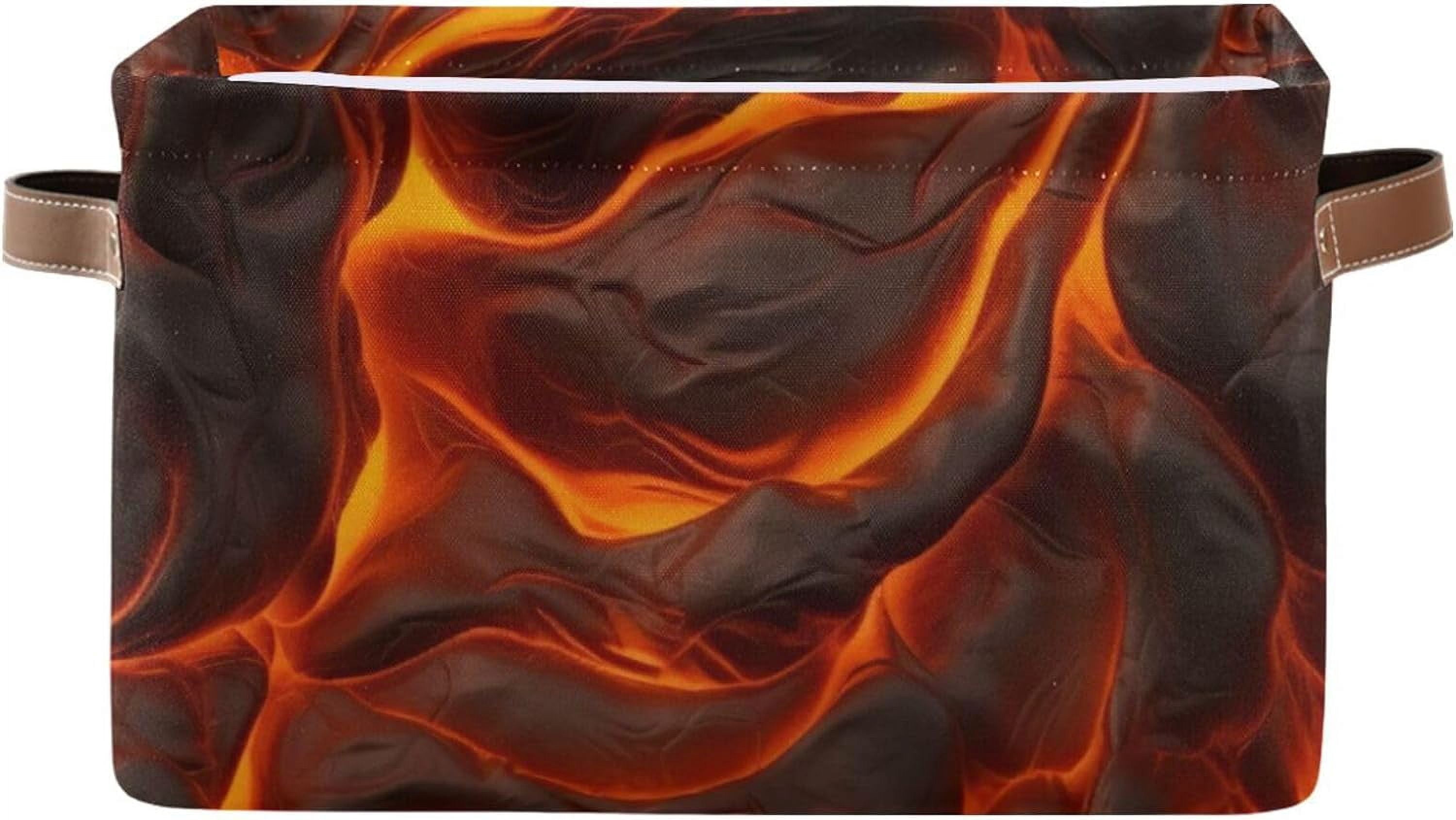 GZHJMY Lava Textures Storage Bins Foldable Canvas Fabric Storage Basket ...