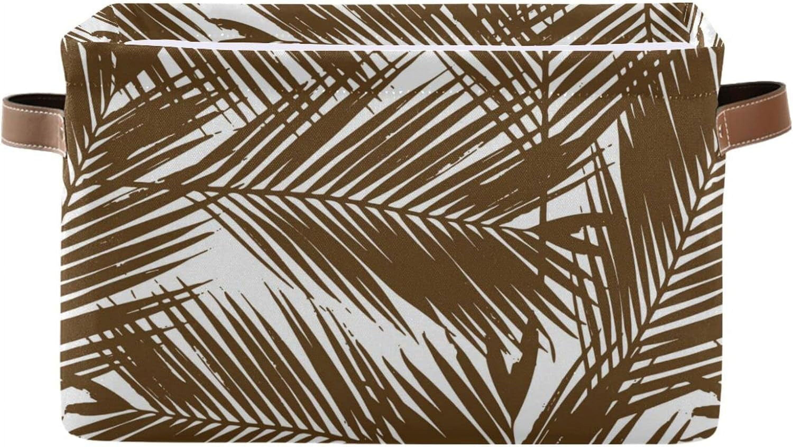 GZHJMY Leaf Coconut Storage Basket with Handles Collapsible Storage ...