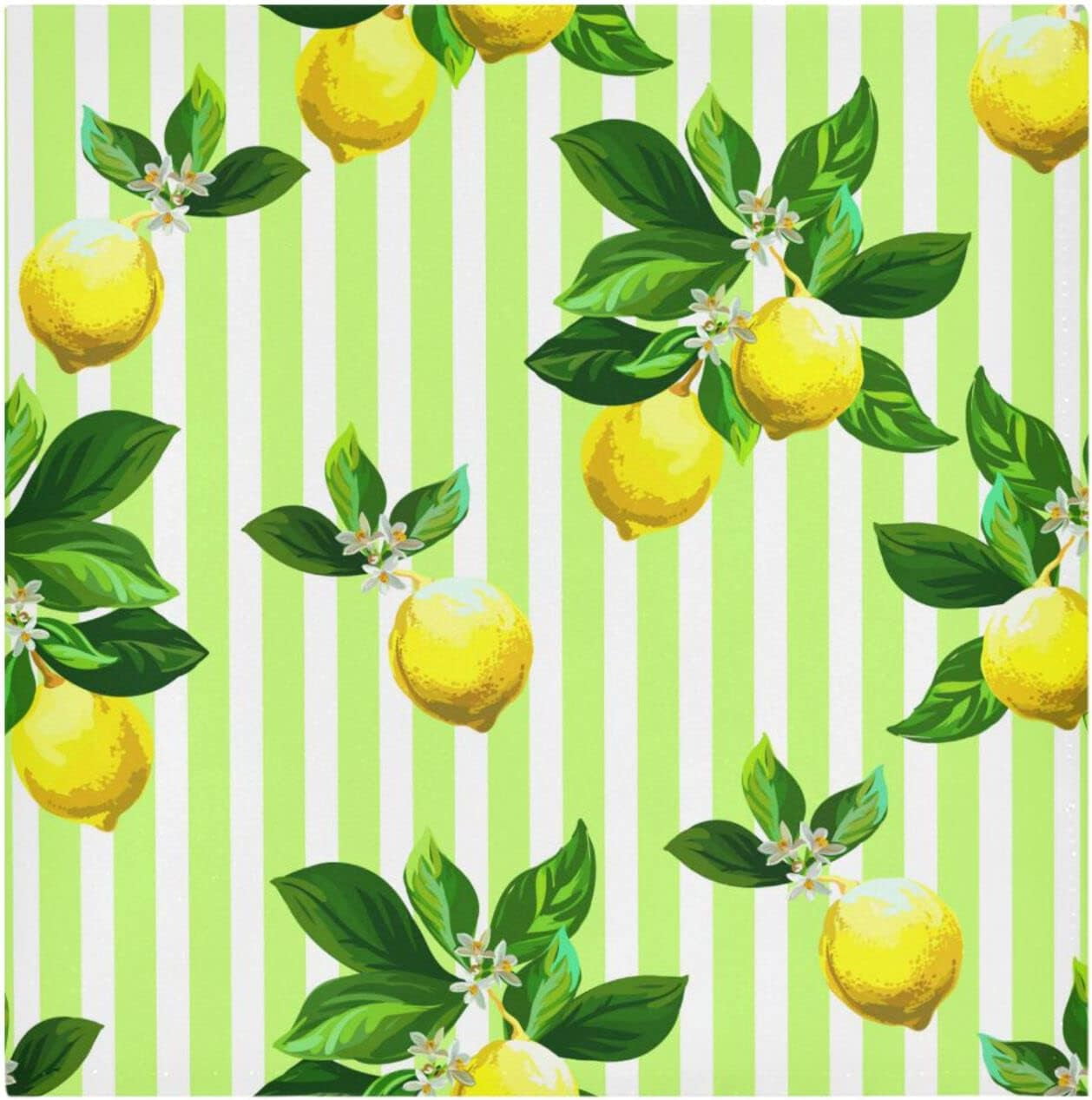 GZHJMY Lemon Green Stripe Cloth Napkins Set of 6 Pack, Washable Soft ...