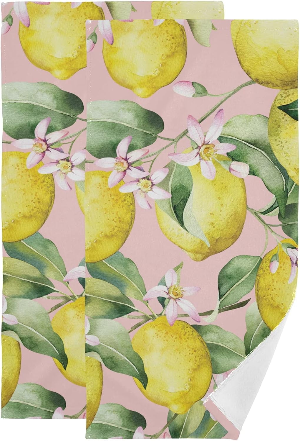 GZHJMY Lemon Soft Hand Towels, 2 Pcs Absorbent Bath Towel Decorative ...