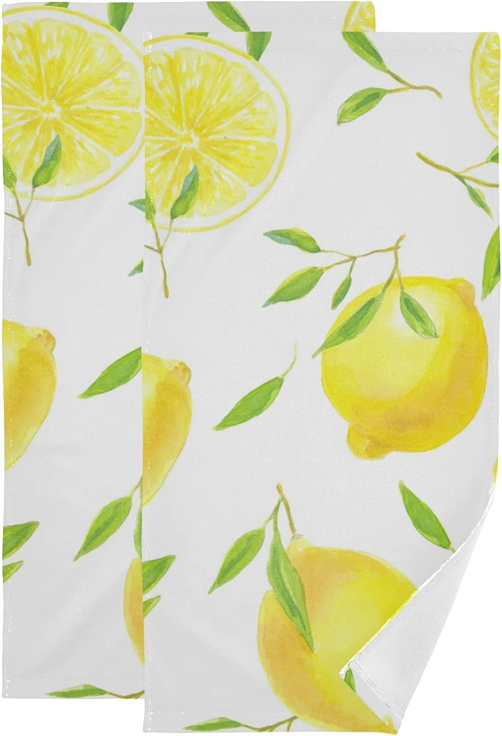 GZHJMY Lemon Soft Hand Towels, 2 Pcs Absorbent Bath Towel Decorative ...