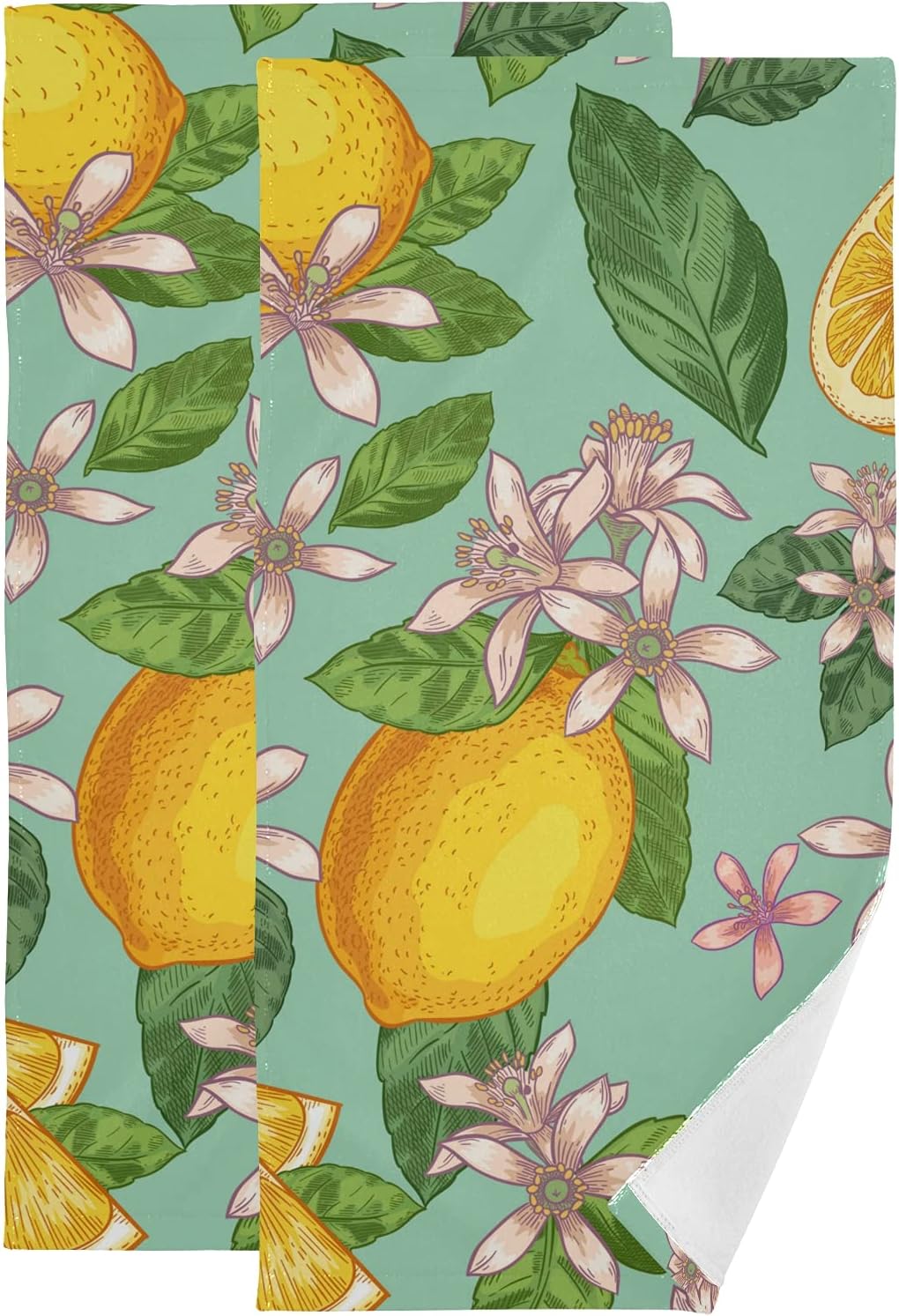 GZHJMY Lemon Soft Hand Towels, 2 Pcs Absorbent Bath Towel Decorative ...