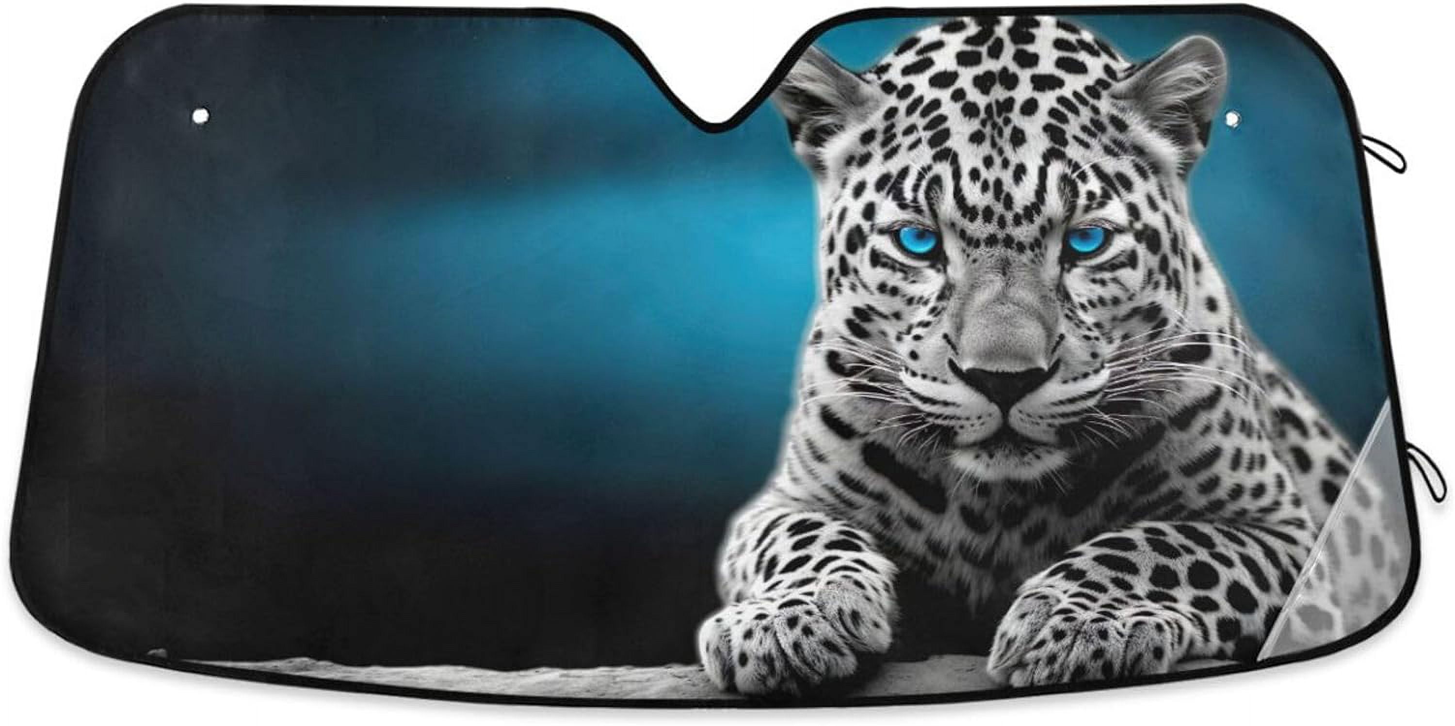 GZHJMY Leopard Car Windshield Sun Shade Foldable Sun Shield Shade for ...