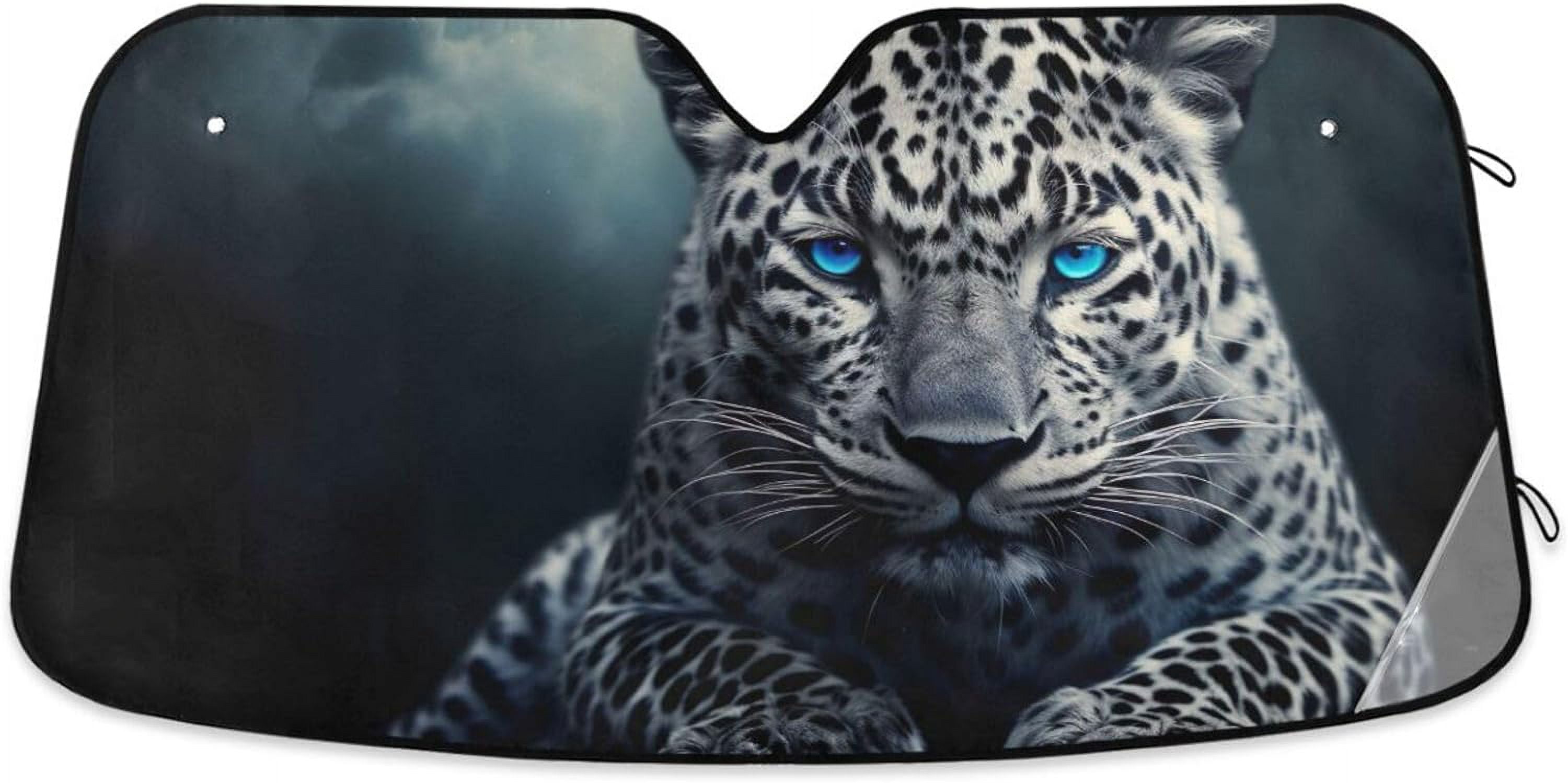 GZHJMY Leopard Car Windshield Sun Shade Foldable Sun Shield Shade for ...