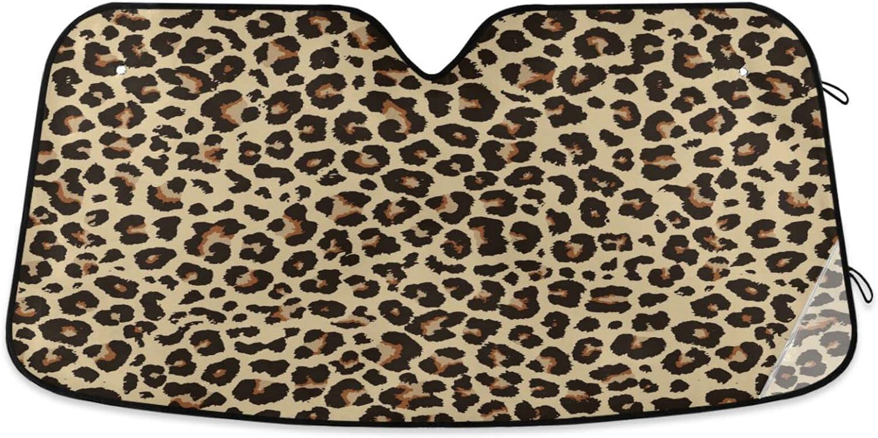 GZHJMY Leopard Car Windshield Sunshade Front Auto Sun Shield Shade ...