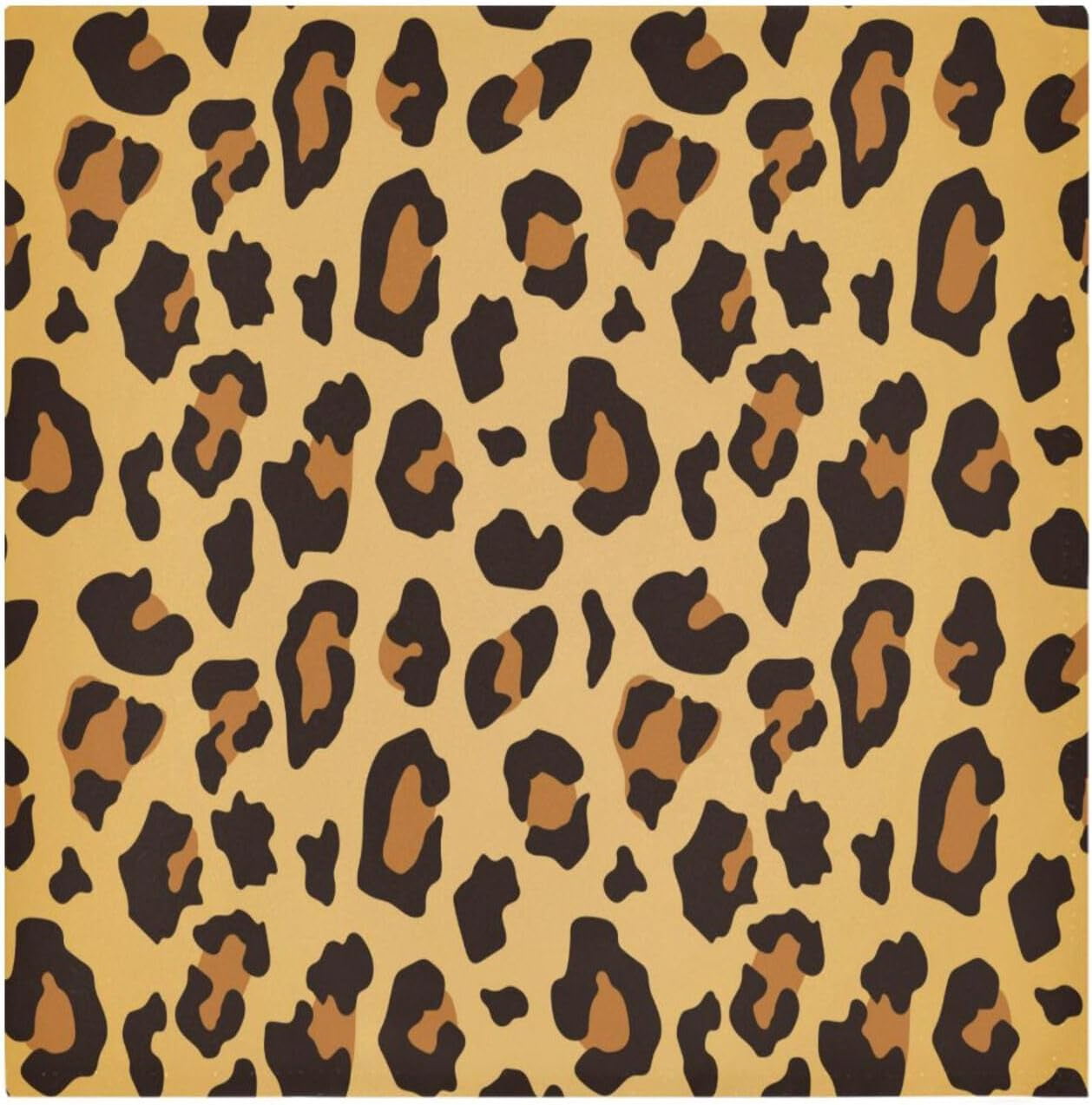 GZHJMY Leopard Print Satin Napkins 20x20 in,Soft Washable Cloth Dinner ...