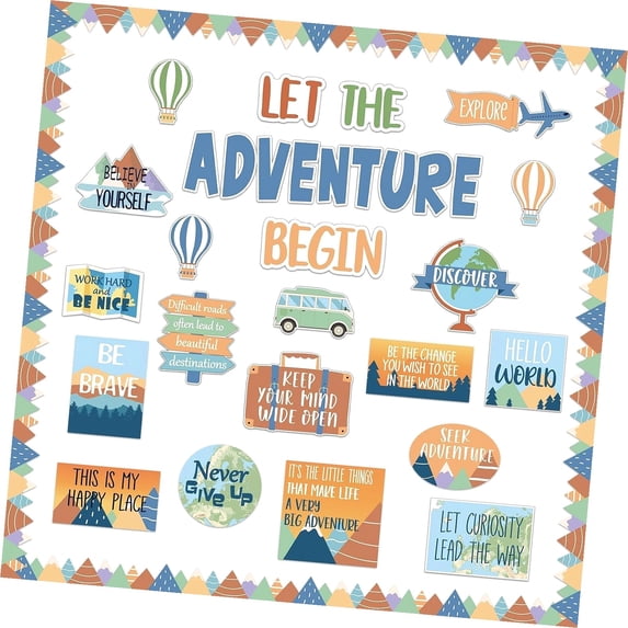 GZHJMY Let The Adventure Begin Motivational Bulletin Set for Classroom ...