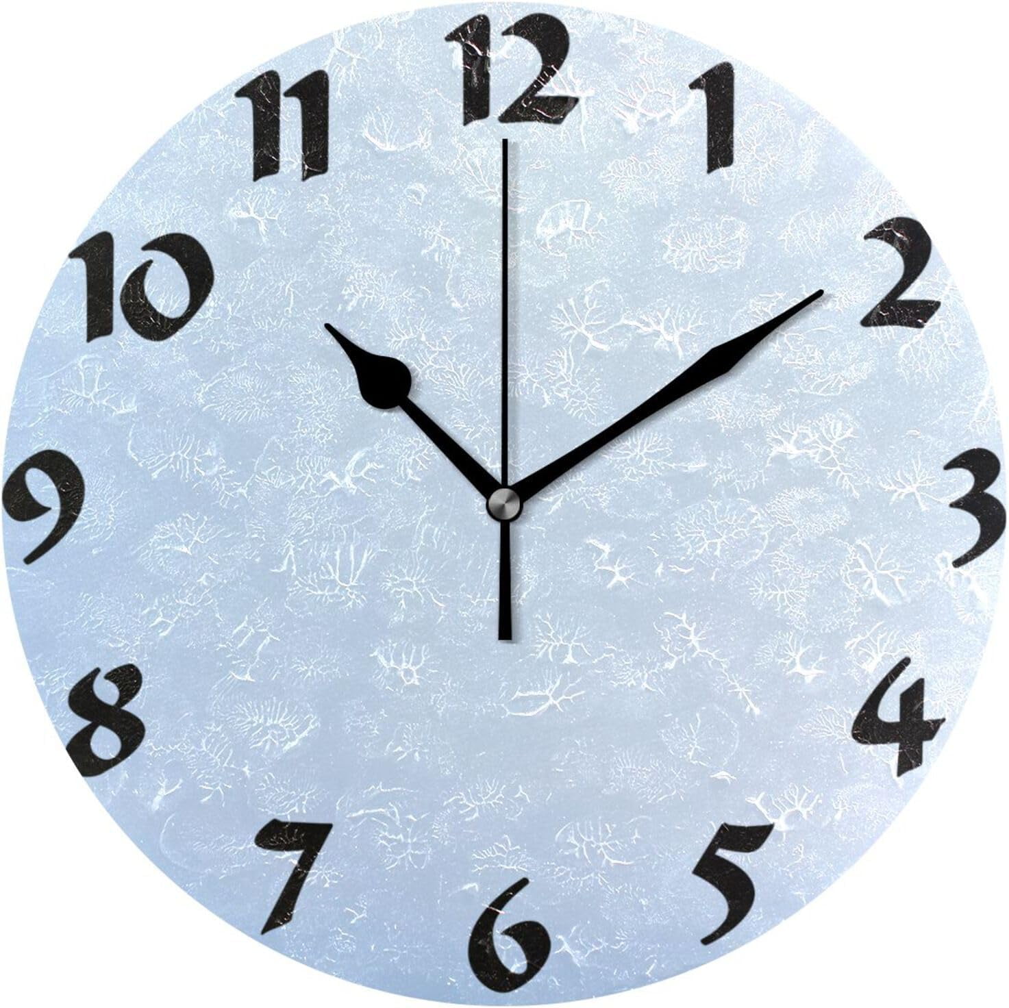 GZHJMY Light Blue Wall Clock,Silent Non Ticking 10 Inch Battery ...