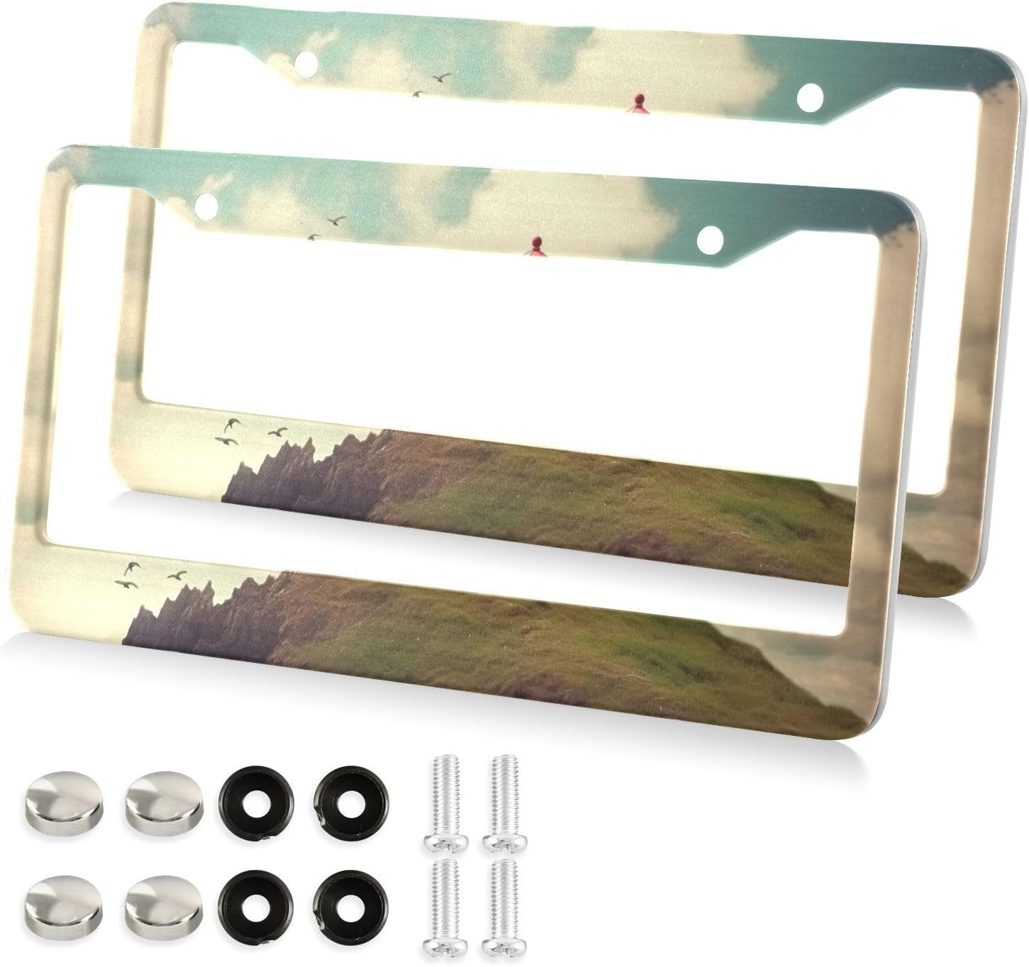 GZHJMY Lighthouse License Plate Frames 2 Pack Aluminum License Plate ...