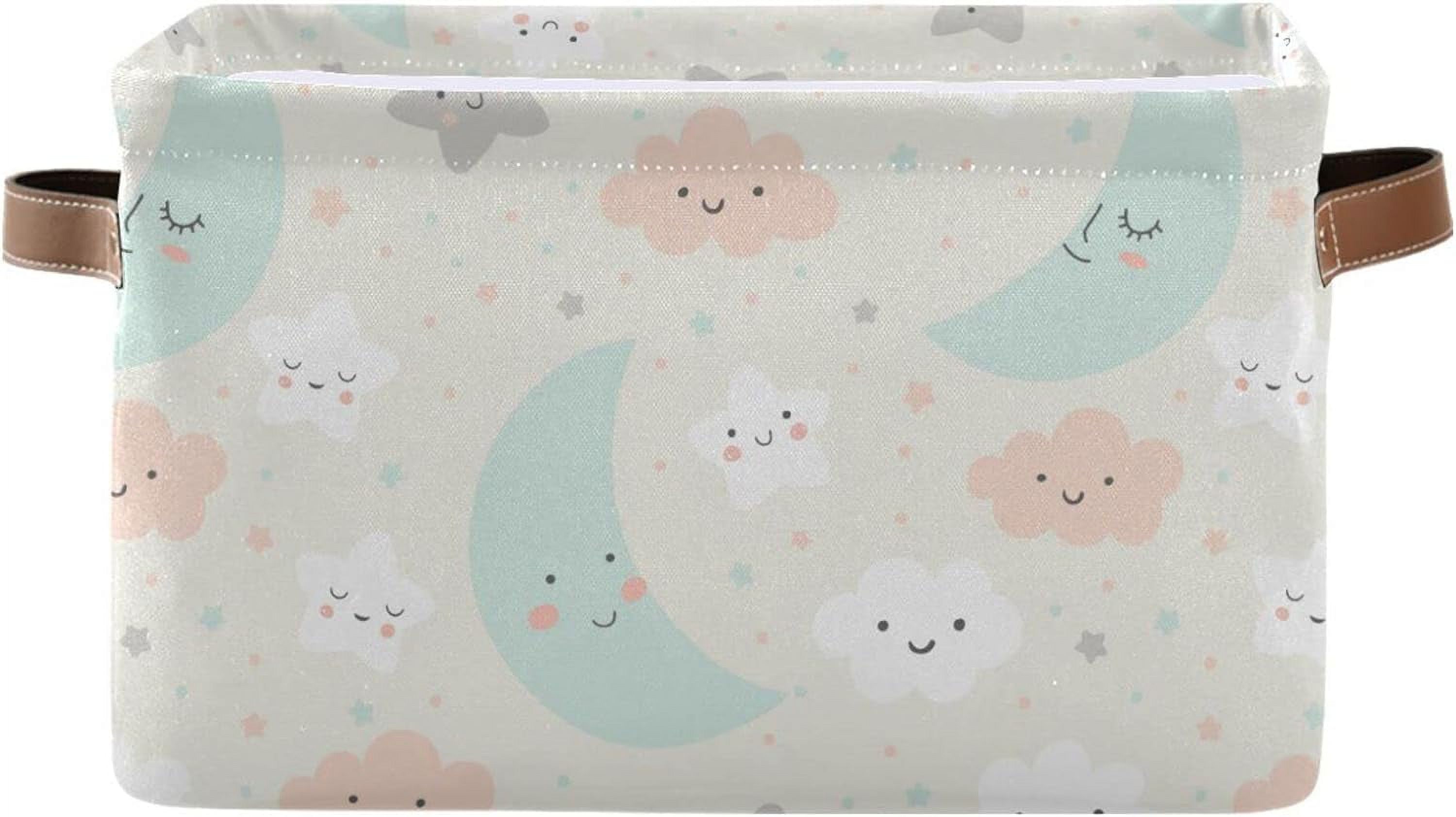 GZHJMY Lovely Sky Pattern Shelf Storage Baskets, Foldable Fabric ...