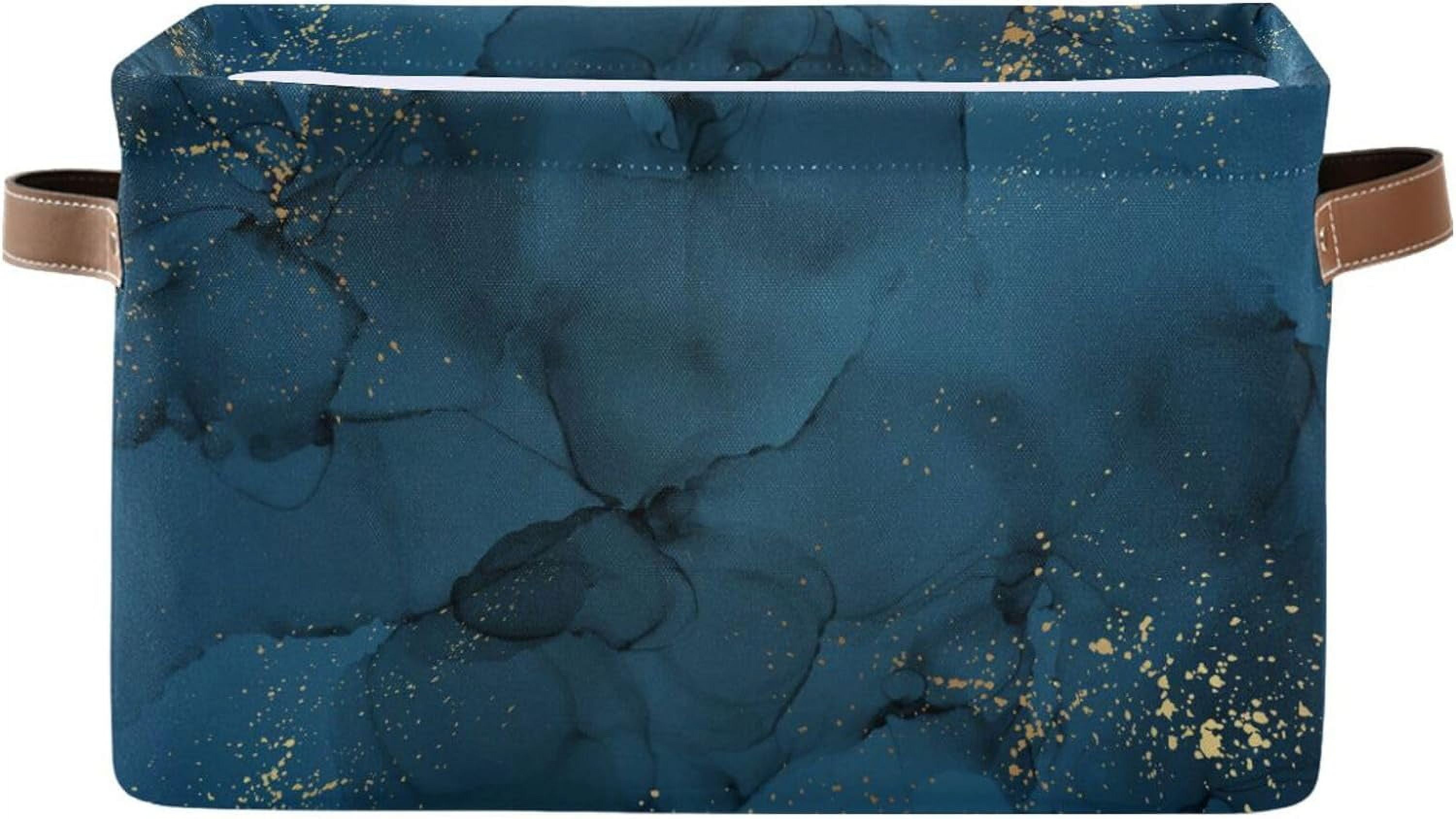 GZHJMY Luxury Marble Texture Large Square Storage Basket Bin with ...