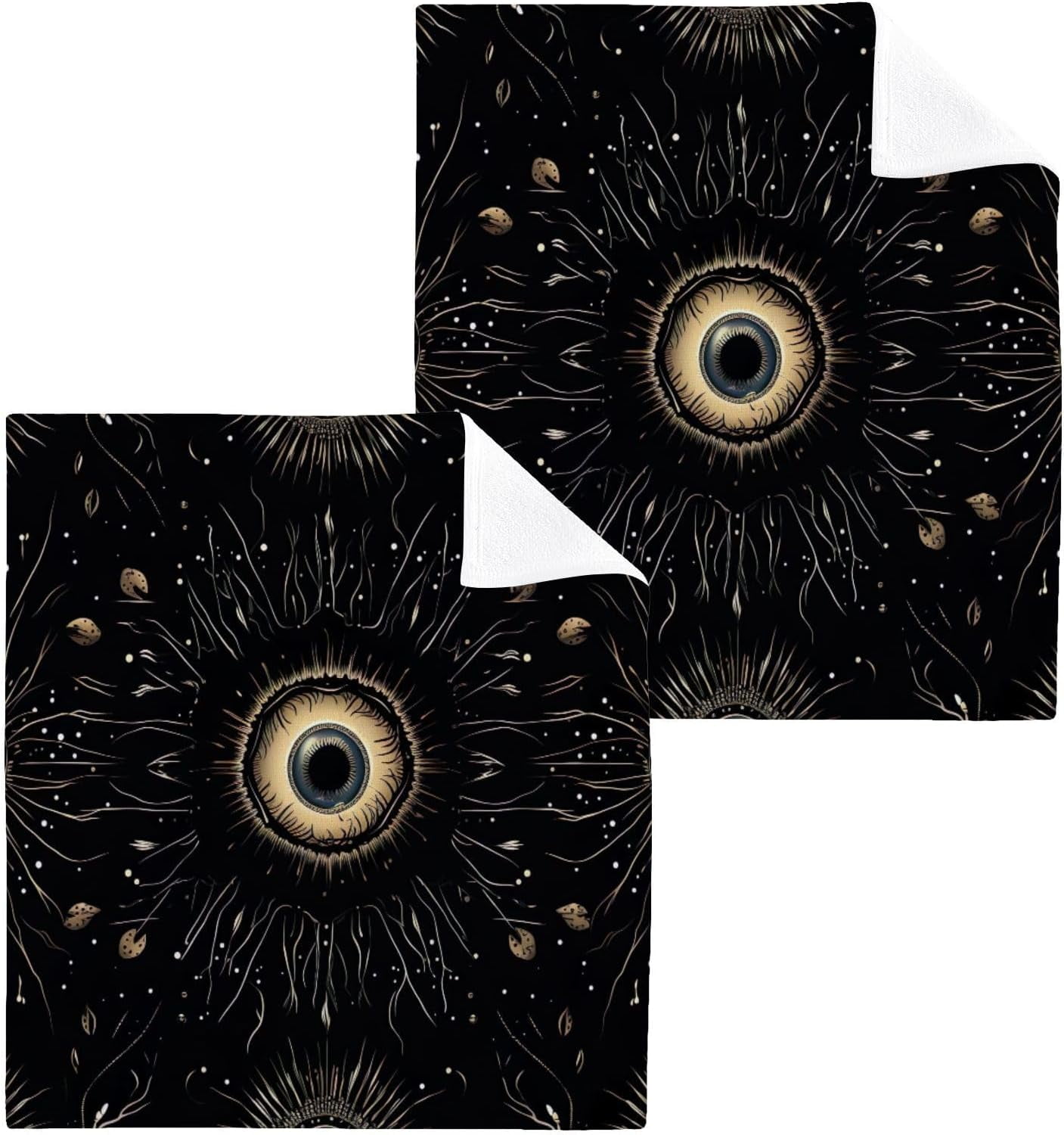 GZHJMY Magic Eyes Cotton Washcloths Set of 4, 12"x12" Super Soft ...