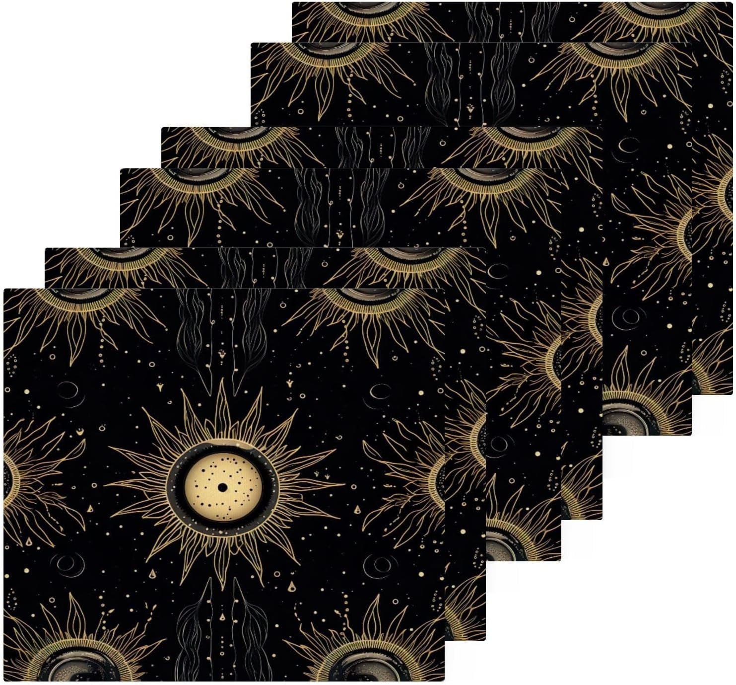 GZHJMY Magic Eyes Cotton Washcloths Set of 6, 12"x12" Super Soft ...