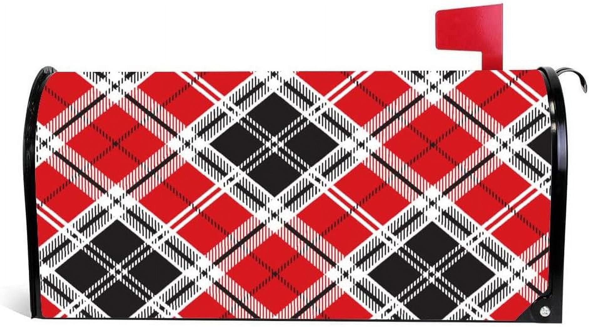 GZHJMY Magnetic Mailbox Covers Plaid Geometric Checkered Scottish ...