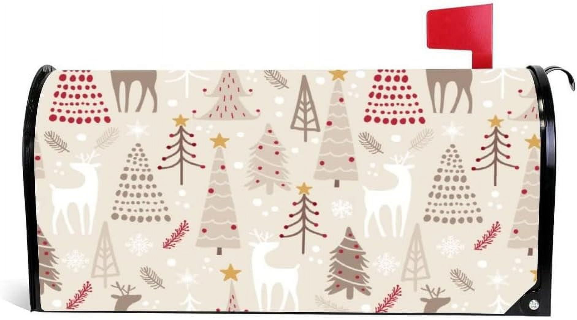 GZHJMY Magnetic Mailbox Covers Winter Forest Mailbox Stickers MailWraps ...