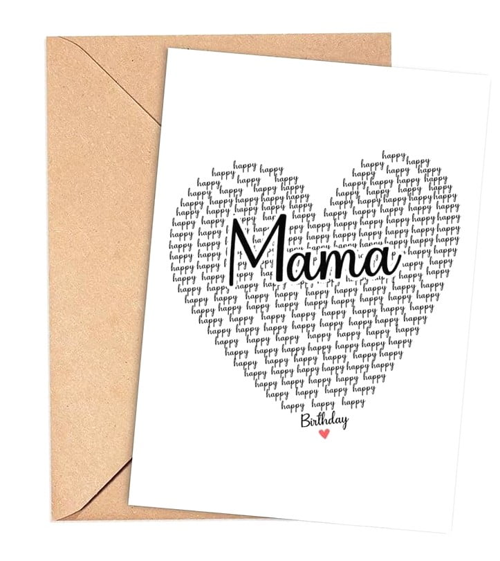 GZHJMY Mama Card Birthday Greeting Card Sweet Birthday Card For Mama ...