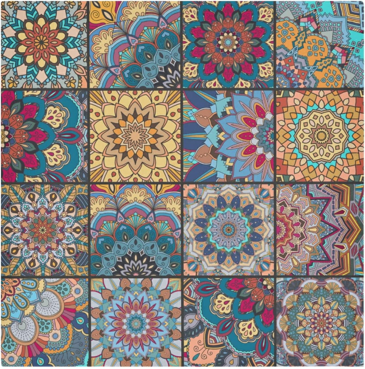 GZHJMY Mandala Ethnic Chic Cloth Napkin Spring Kitchen Dining Table ...