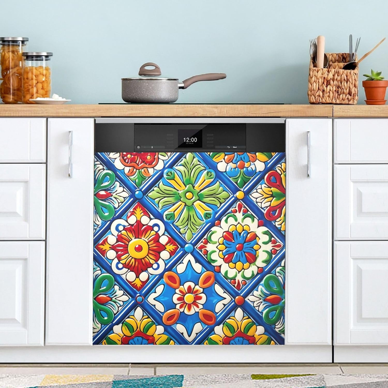 GZHJMY Mandala Pattern Dishwasher Magnet Cover Dishwasher Front Door ...