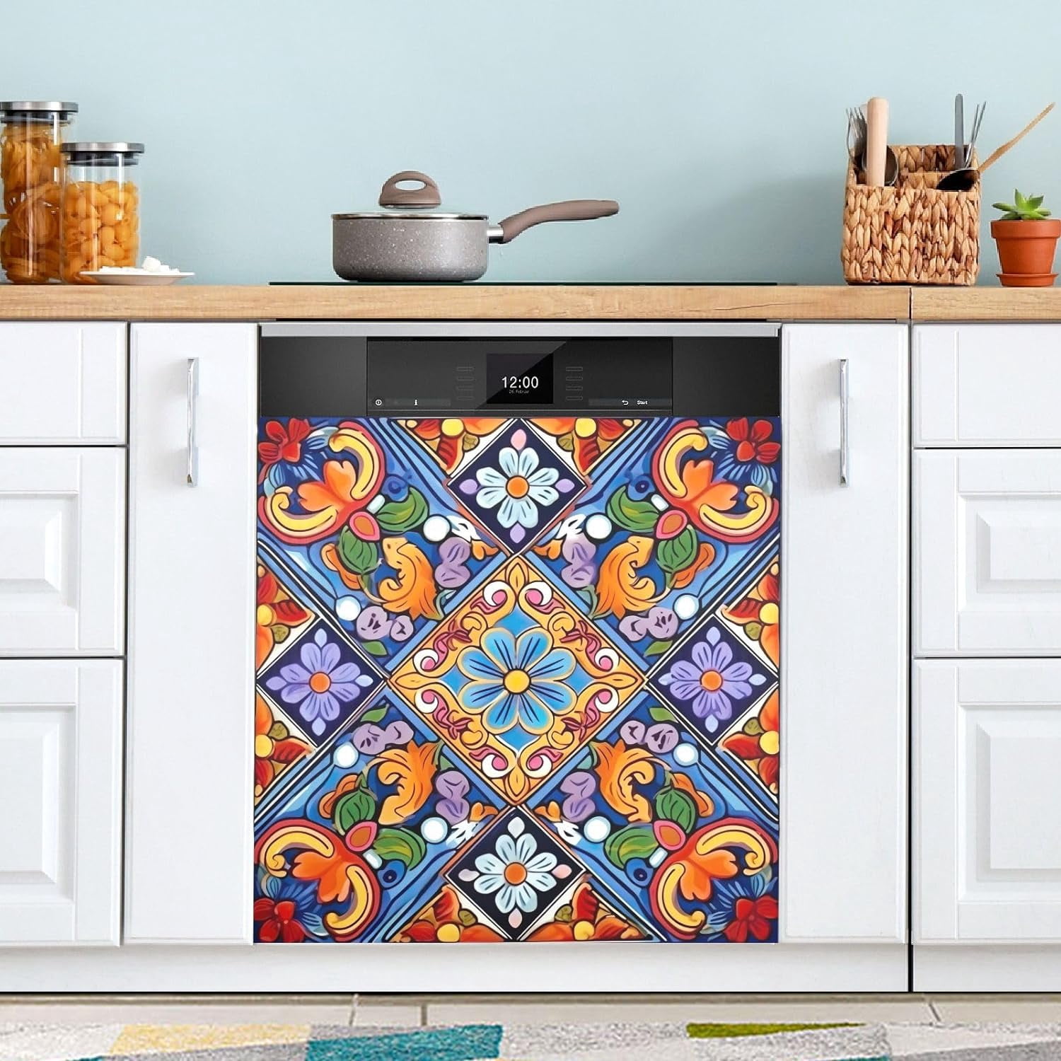 GZHJMY Mandala Pattern Dishwasher Magnet Cover Dishwasher Front Door ...