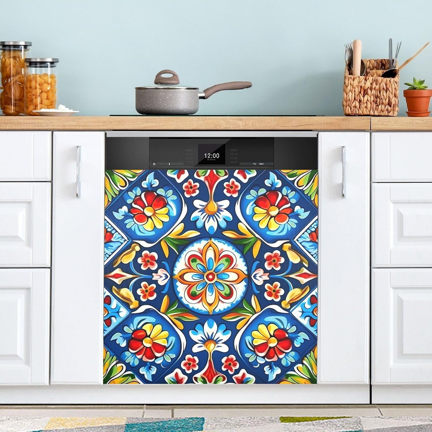 GZHJMY Mandala Pattern Dishwasher Magnet Cover Dishwasher Front Door ...