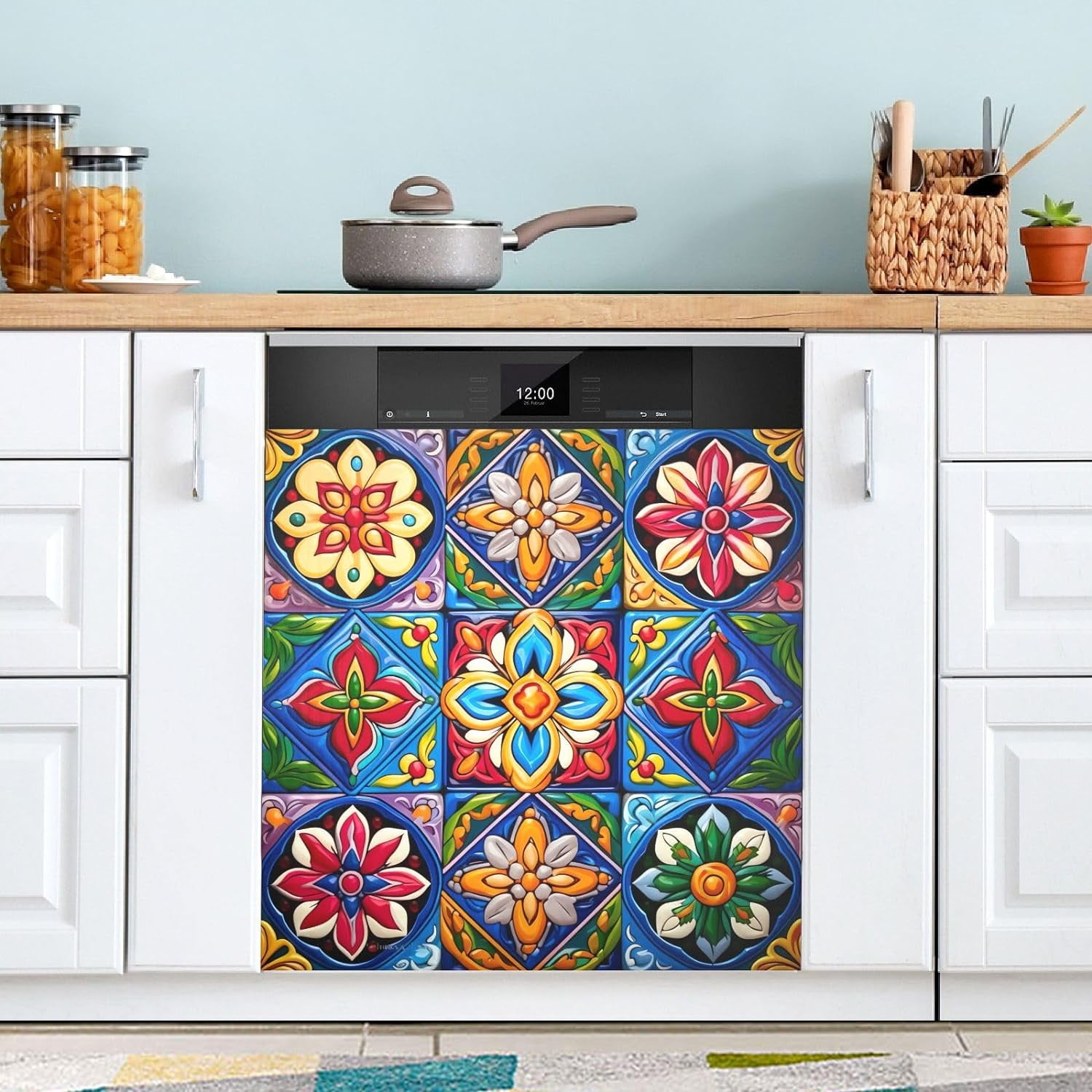 GZHJMY Mandala Pattern Dishwasher Magnet Cover Dishwasher Front Door ...